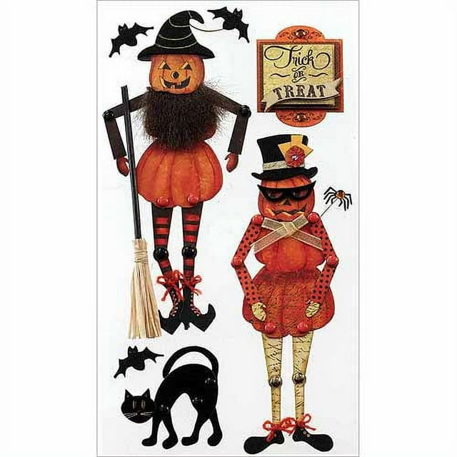 Jolee's Poseable Jack-o'-Lantern Stickers - Walmart.com