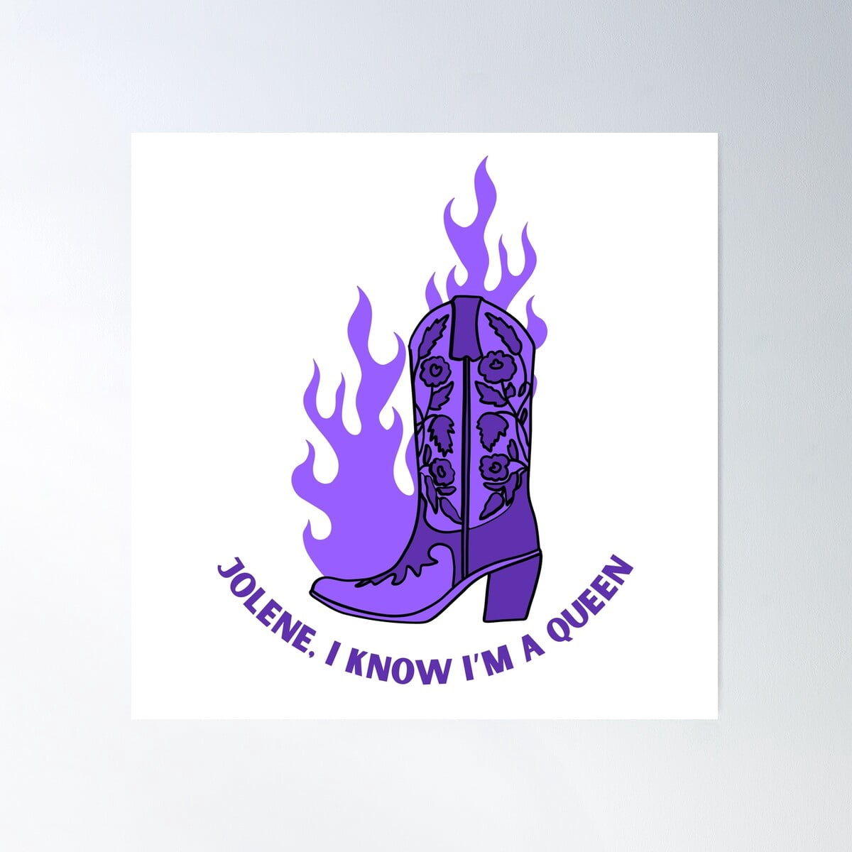 Jolene - In Purple Cowboy Carter Aesthetic For Book Lovers Poster Wall ...
