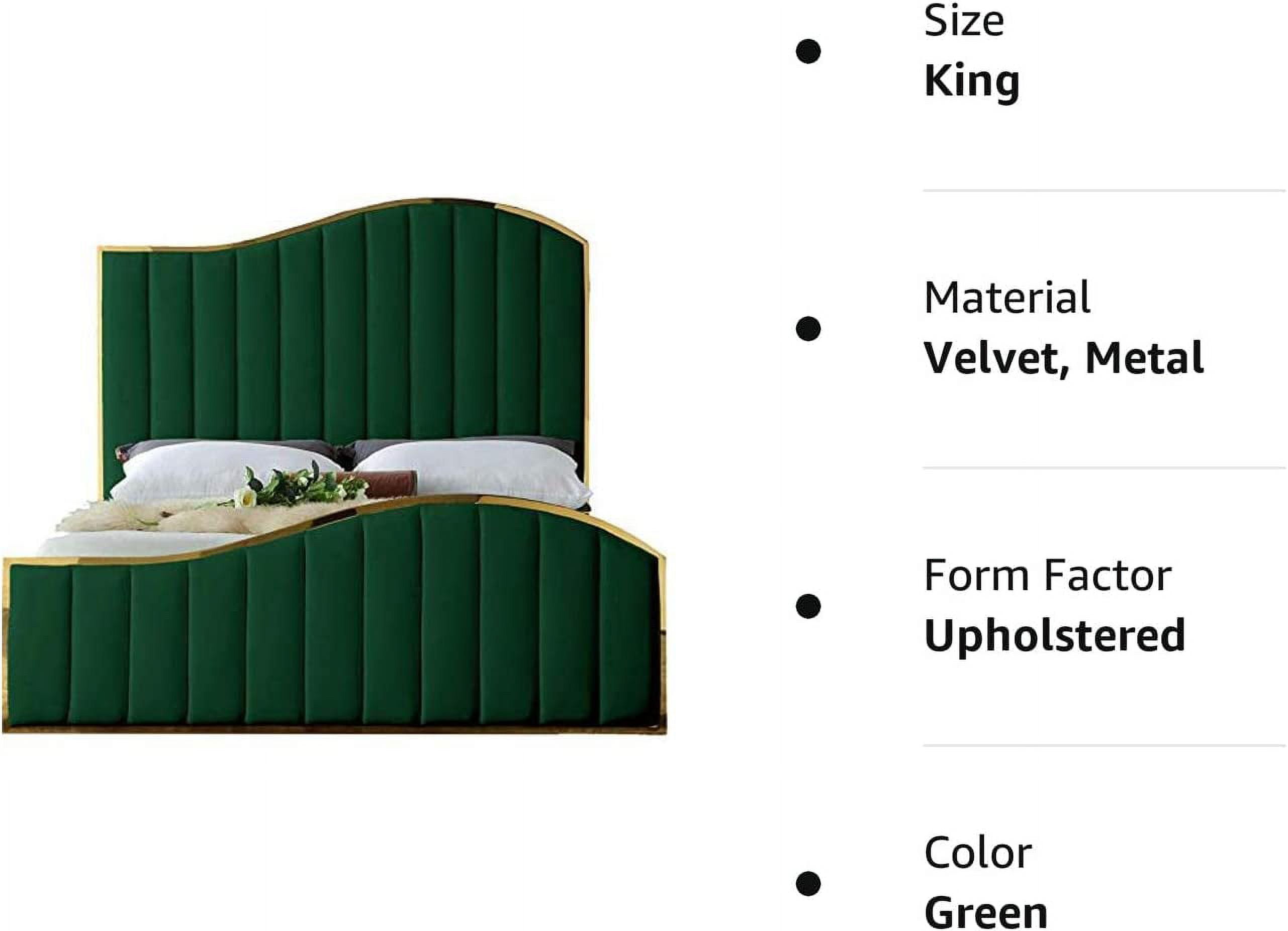 Jolie Collection Modern | Contemporary Velvet Upholstered Bed With ...