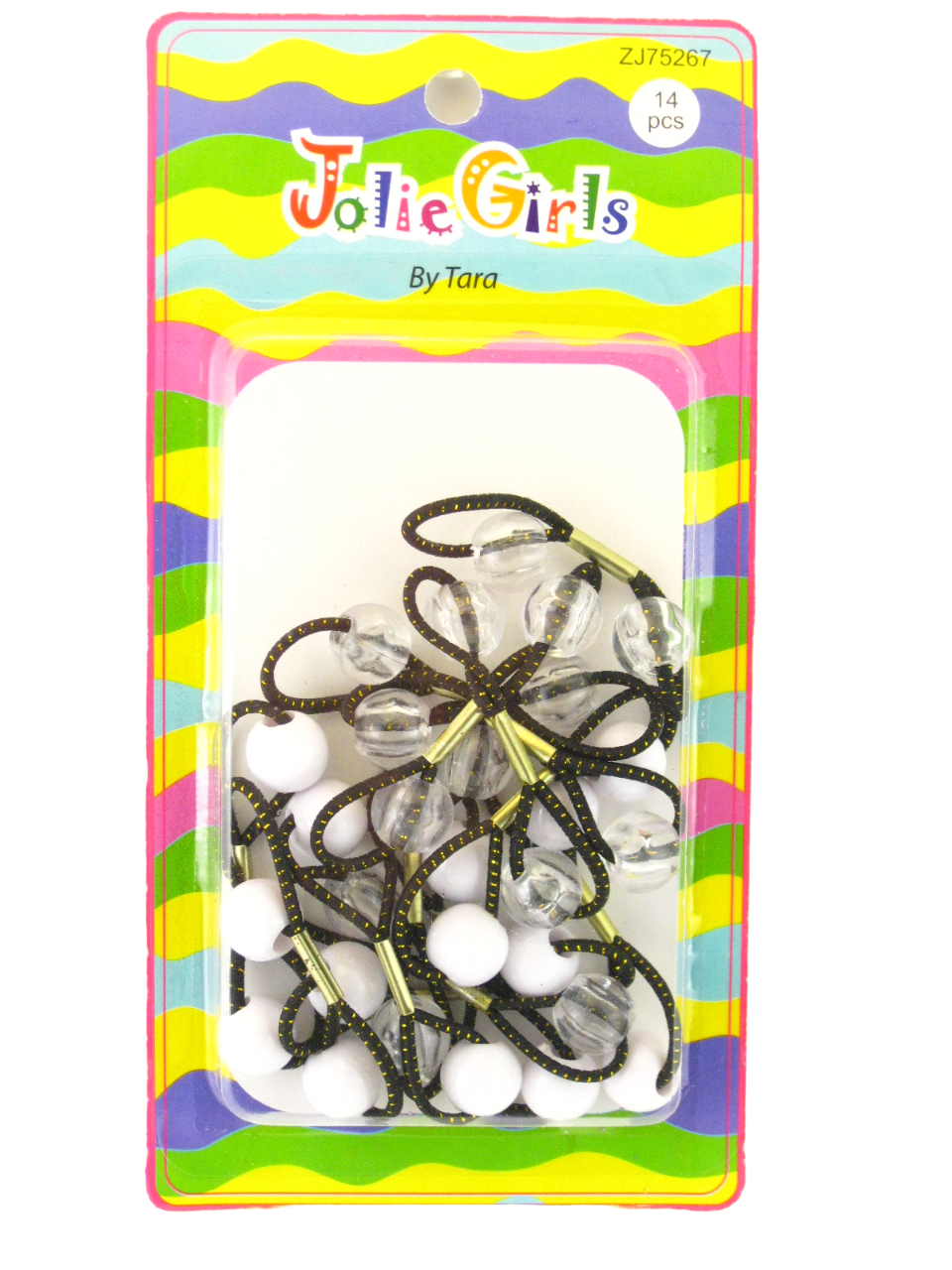 Tara Jolie Girls Twin Bead Ball 12mm Ponytail Holder, Metal Hair ...