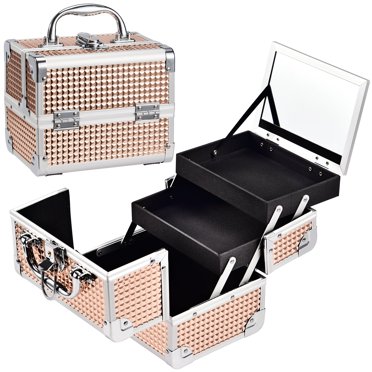 Ktaxon Pro Aluminum Makeup Train Case Jewelry Box Cosmetic Organizer ...