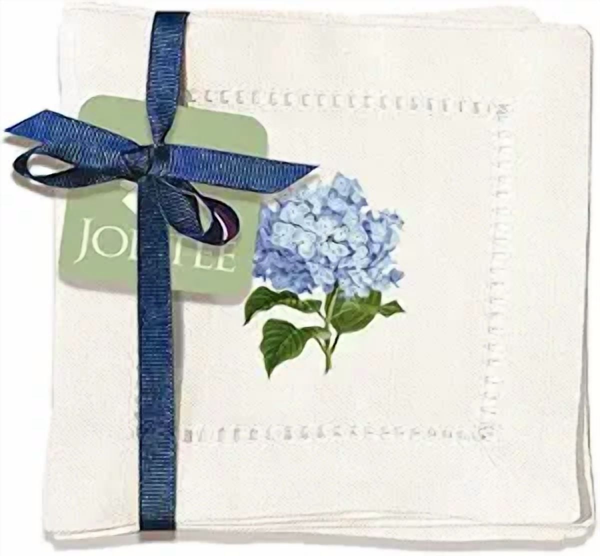 Jolitee Decorative Hemstitch Cocktail Napkins, 6"x6" Washable Linen ...