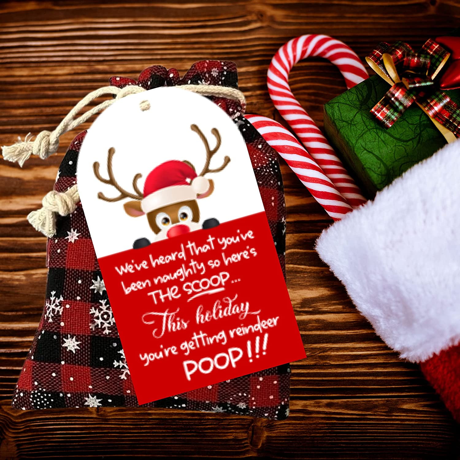 Jolitee Reindeer Poop Candy Christmas Stocking Stuffer, 20 Piece, 4 oz ...