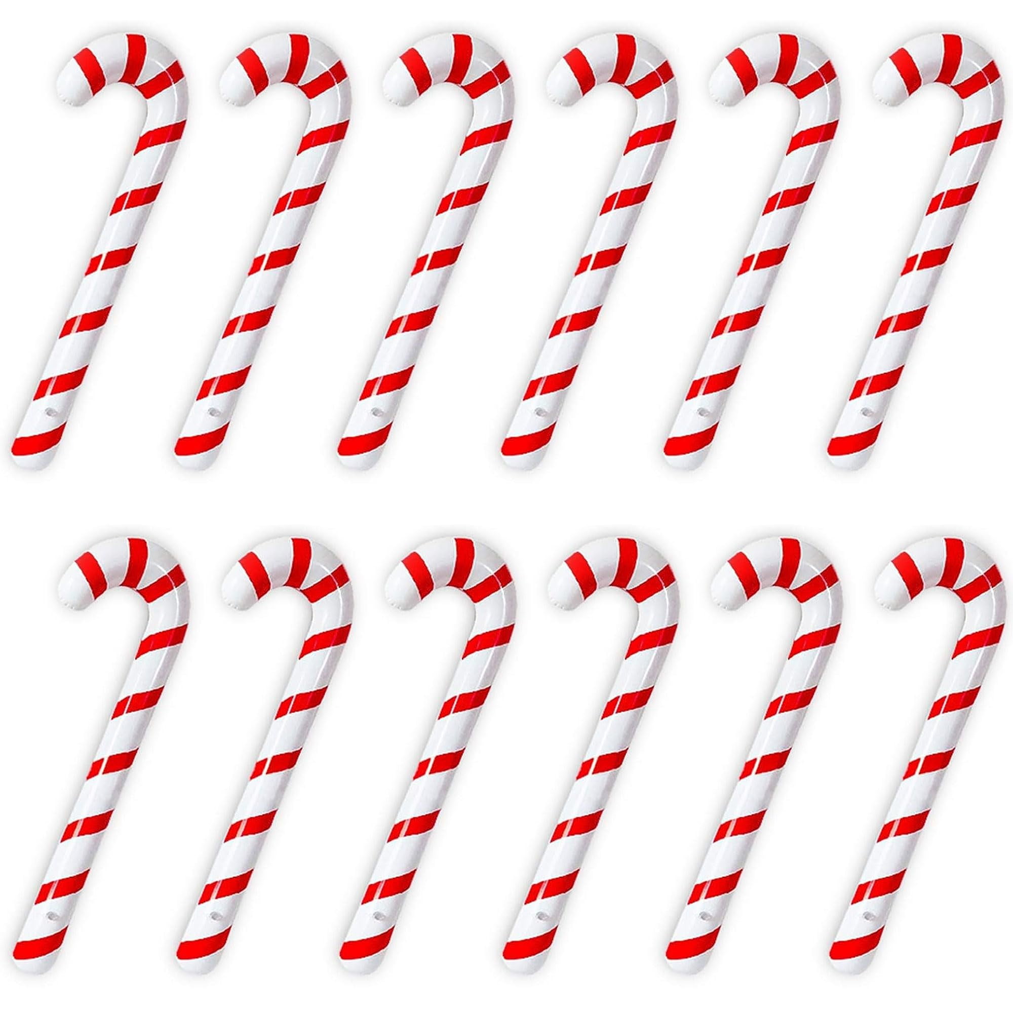 Joliyoou 12 PCS Christmas Candy Cane Decorations, 35 Inch Giant Plastic ...