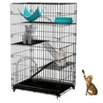 Jollebone Durable Metal 4-Tier Large Cat Cage for Indoor and Outdoor ...