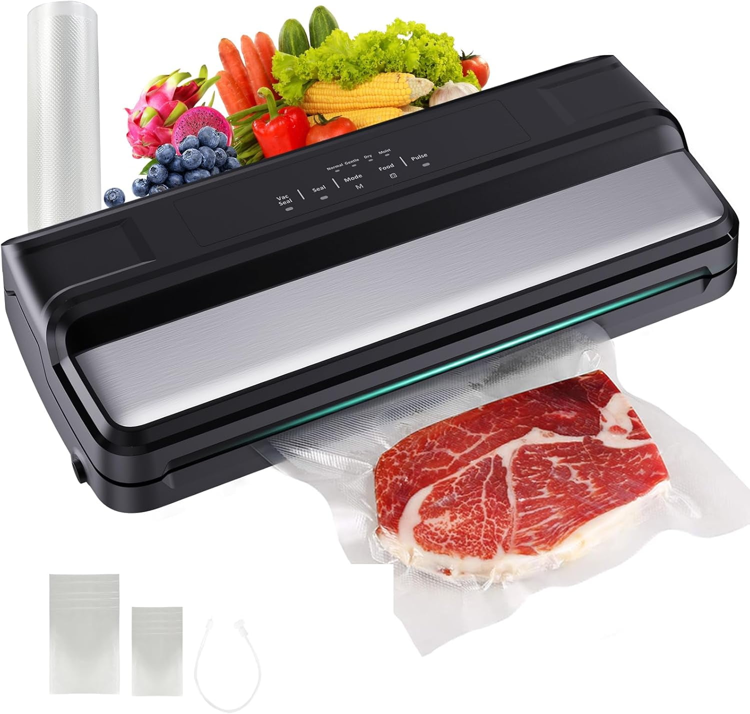 Gloppers Food Vacuum Sealers Machine with Cutter, Blusmart 80Kpa Food ...
