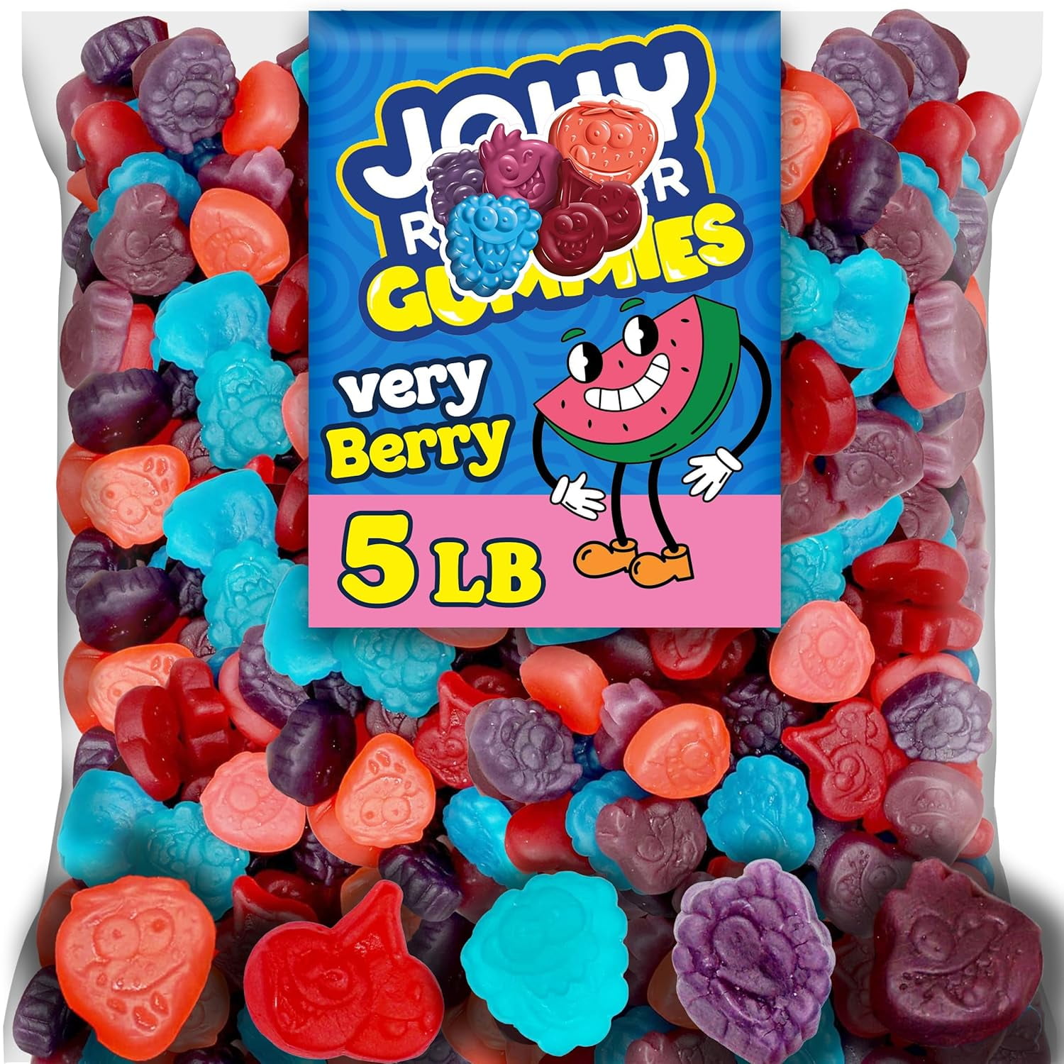 JolliRancher Very Berry Assorted Gummies, Bulk 5 Lbs Gummy Candies, 5 ...