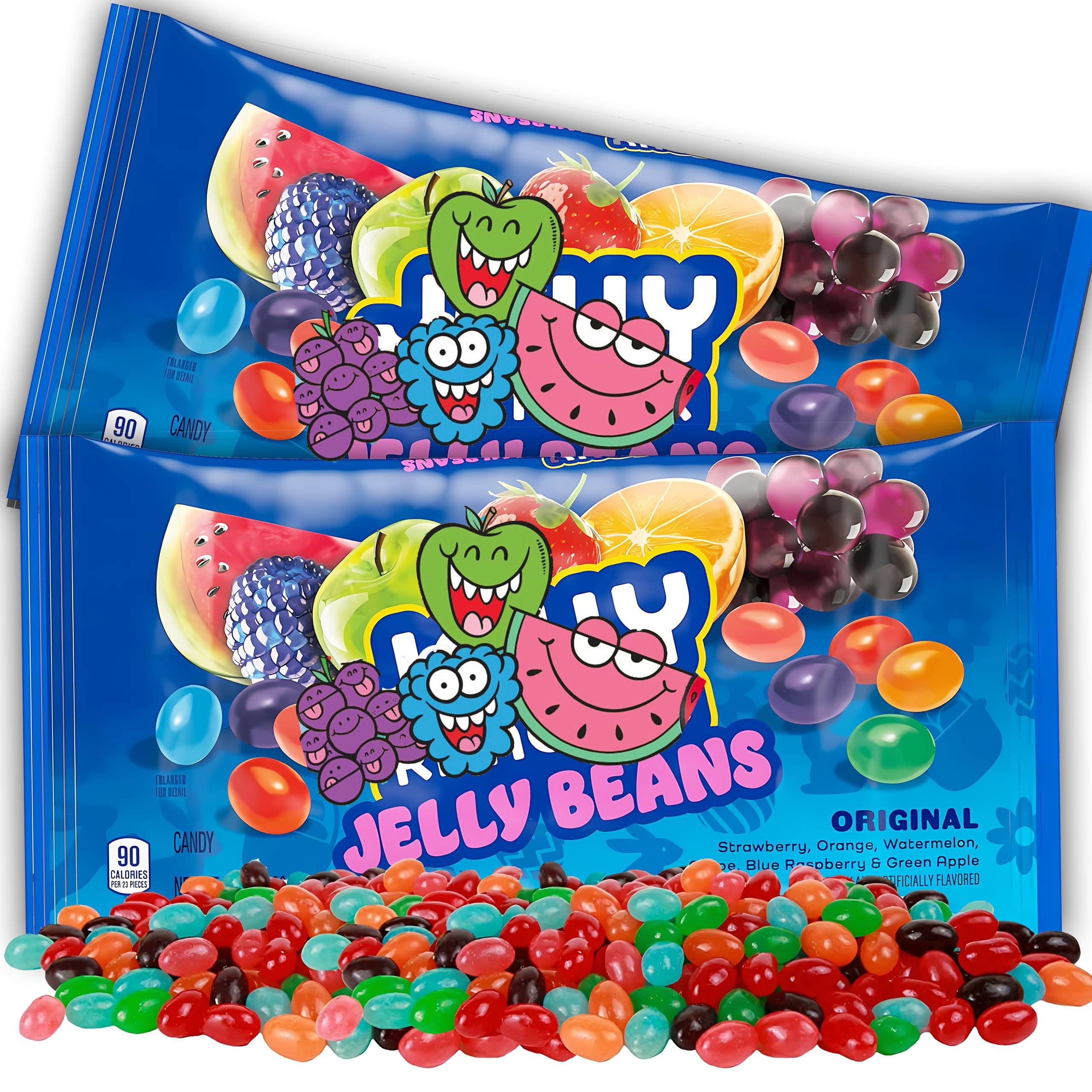 JolliRancher Jelly Beans Candy, SAF21 Bulk 2 Pack Jelly Beans Candy ...