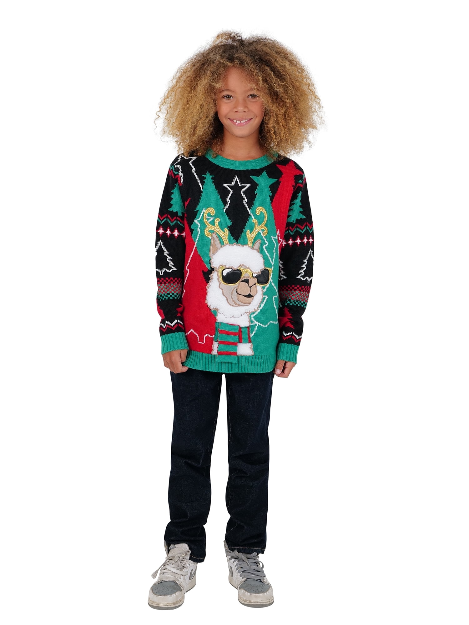 Jollidays Boys Christmas Llama Pullover Sweater, Sizes S-XL - Shop ...