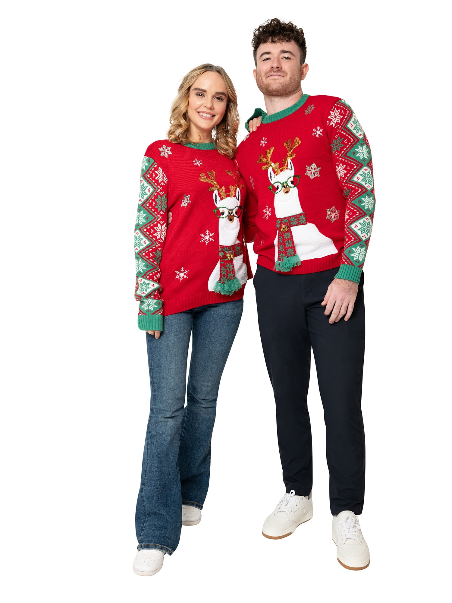 Jollidays Mens Mr. Llama Family Christmas Pullover, Size S-XL - Walmart.com