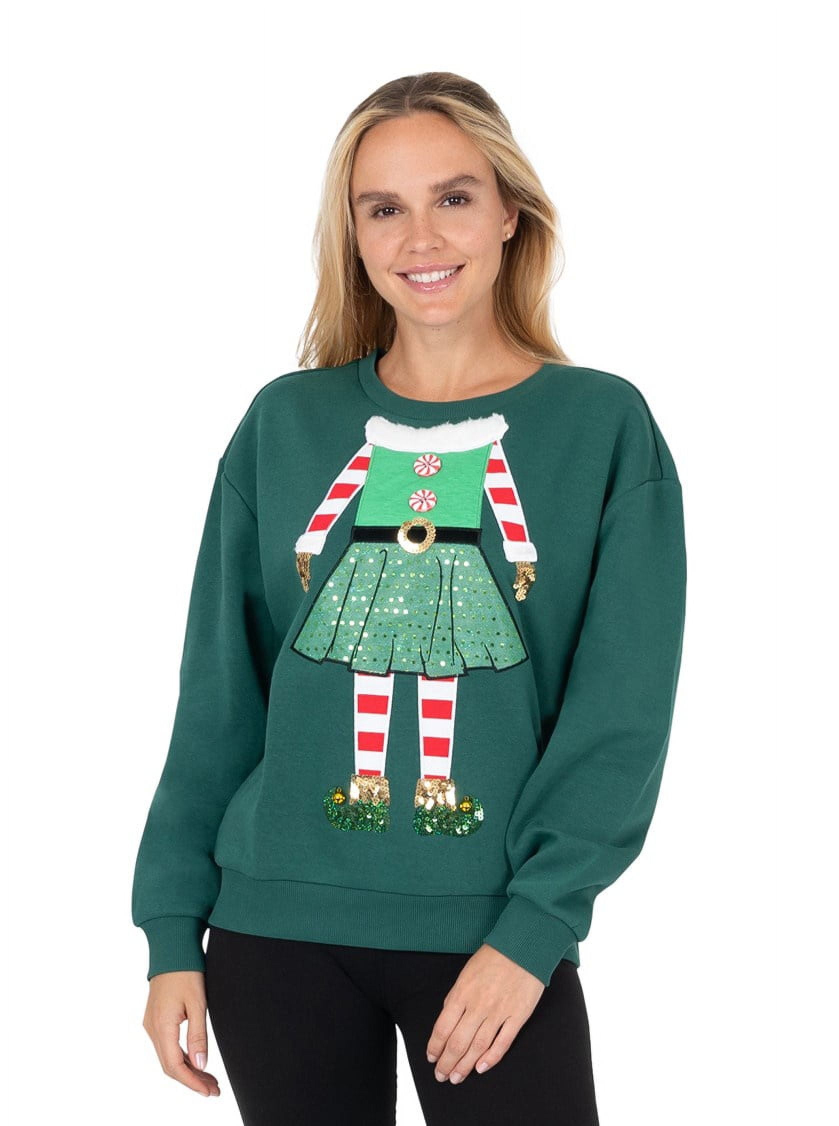 Jollidays Women's Elf Christmas Pullover Sweatshirt, Sizes S-XXL ...