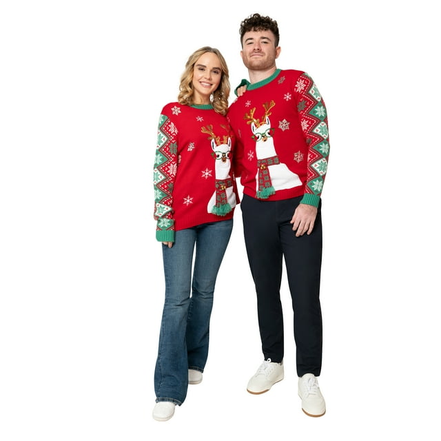 Jollidays Mrs. Llama Family Christmas Xmas Sweater Sweatshirt, Women's ...