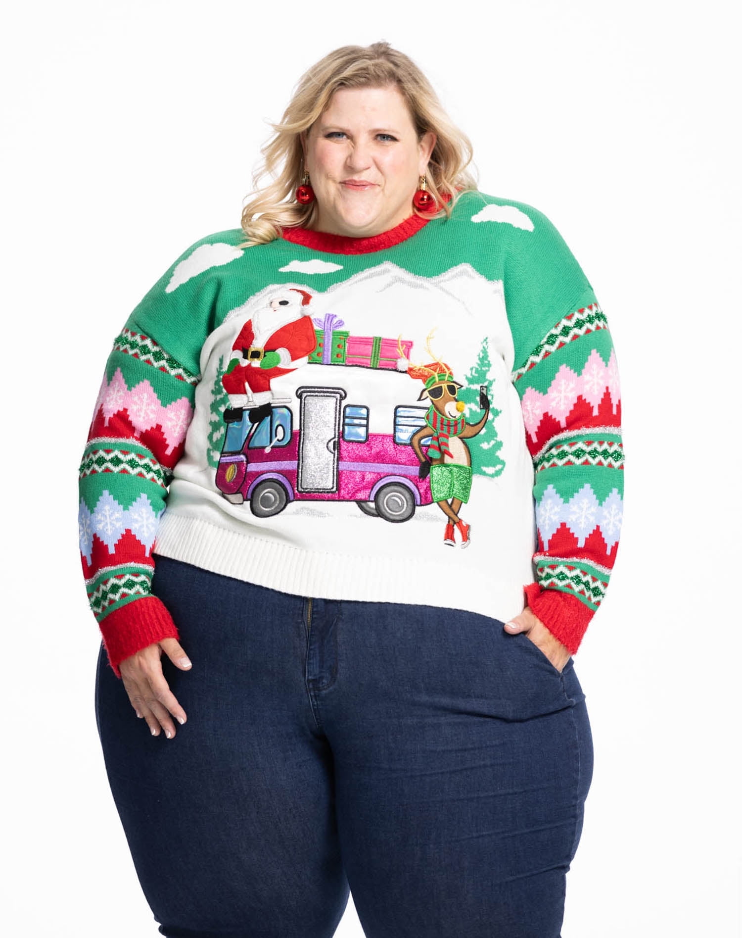 Jollidays x Glitter and Lazers Women's Claus a Scene Sweater, Sizes S ...