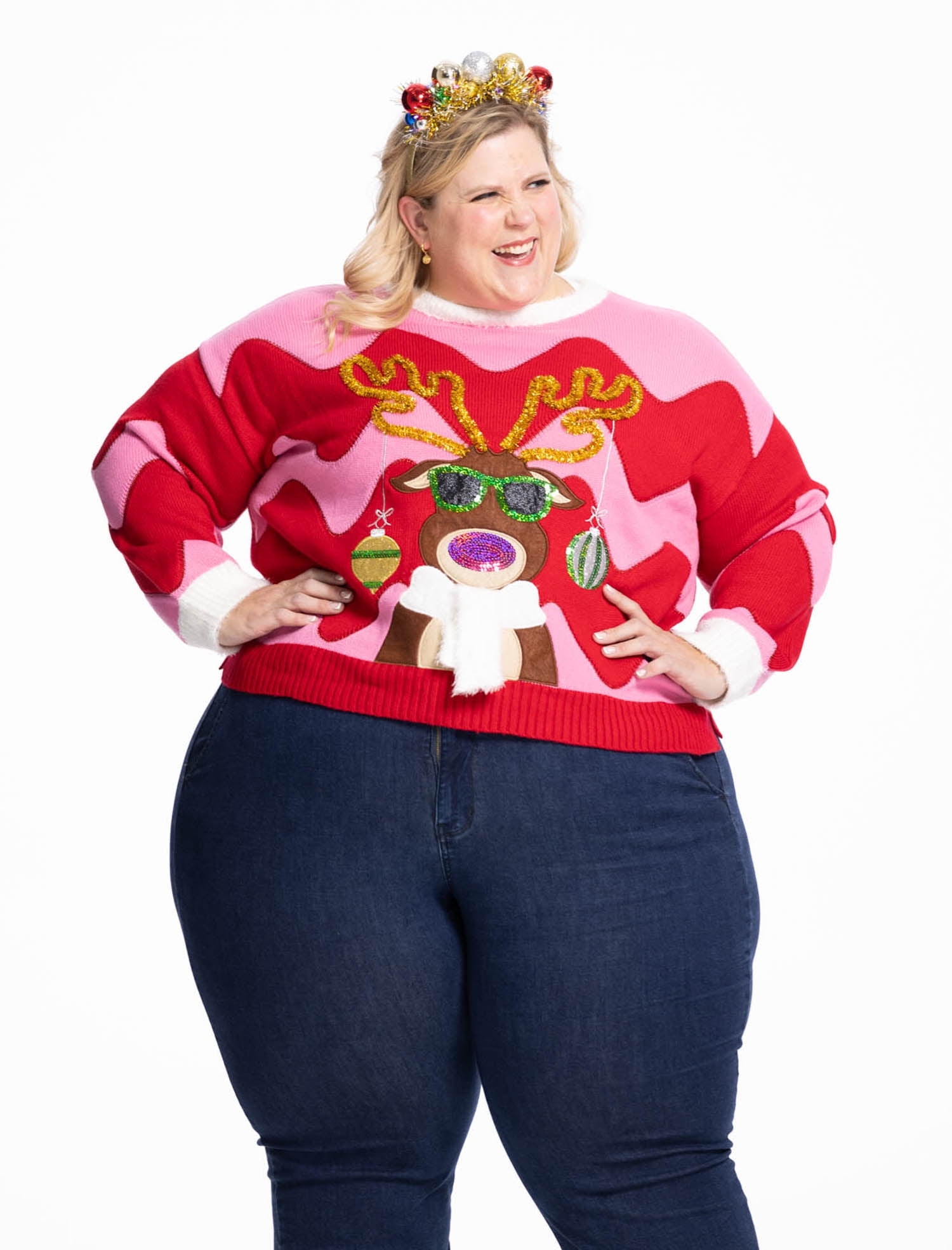 Jollidays x Glitter and Lazers Women's Make it Rein Sweater, Sizes S ...