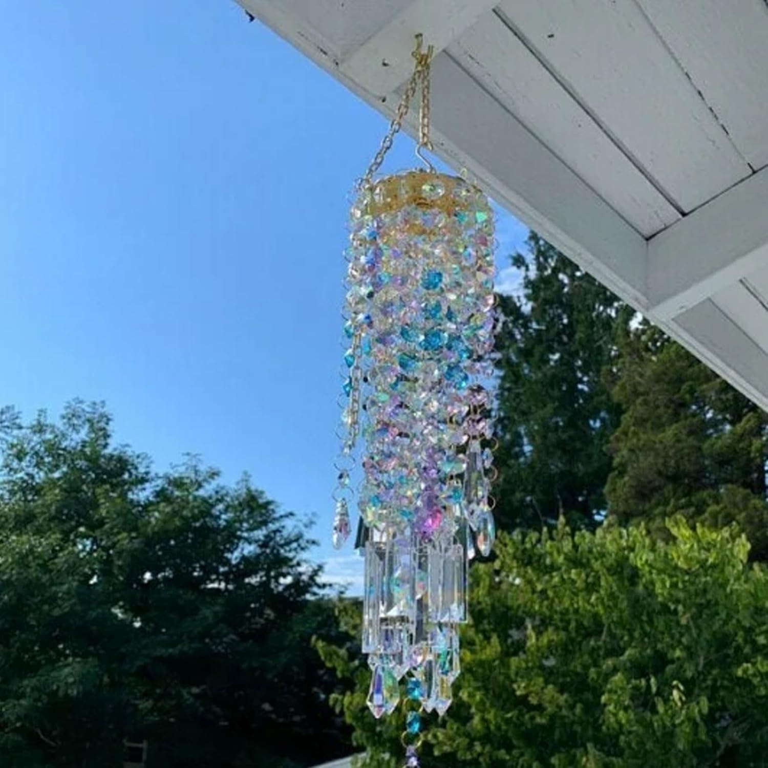 Jollup Crystal Wind Chime, Wind Chimes for Outside, Crystal Wind Chime ...