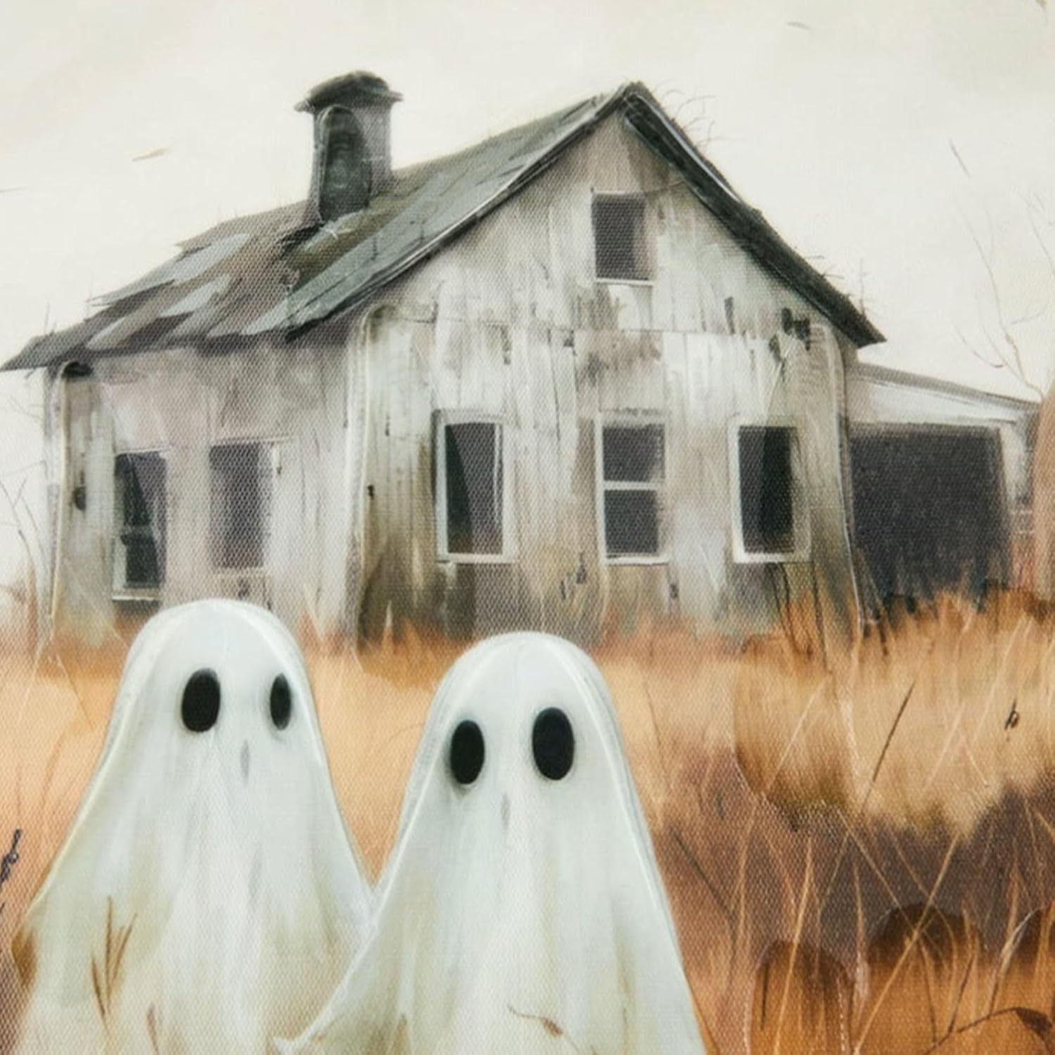 Jollup Halloween Ghosts in Field Ghost Art Print with Gold Frame ...