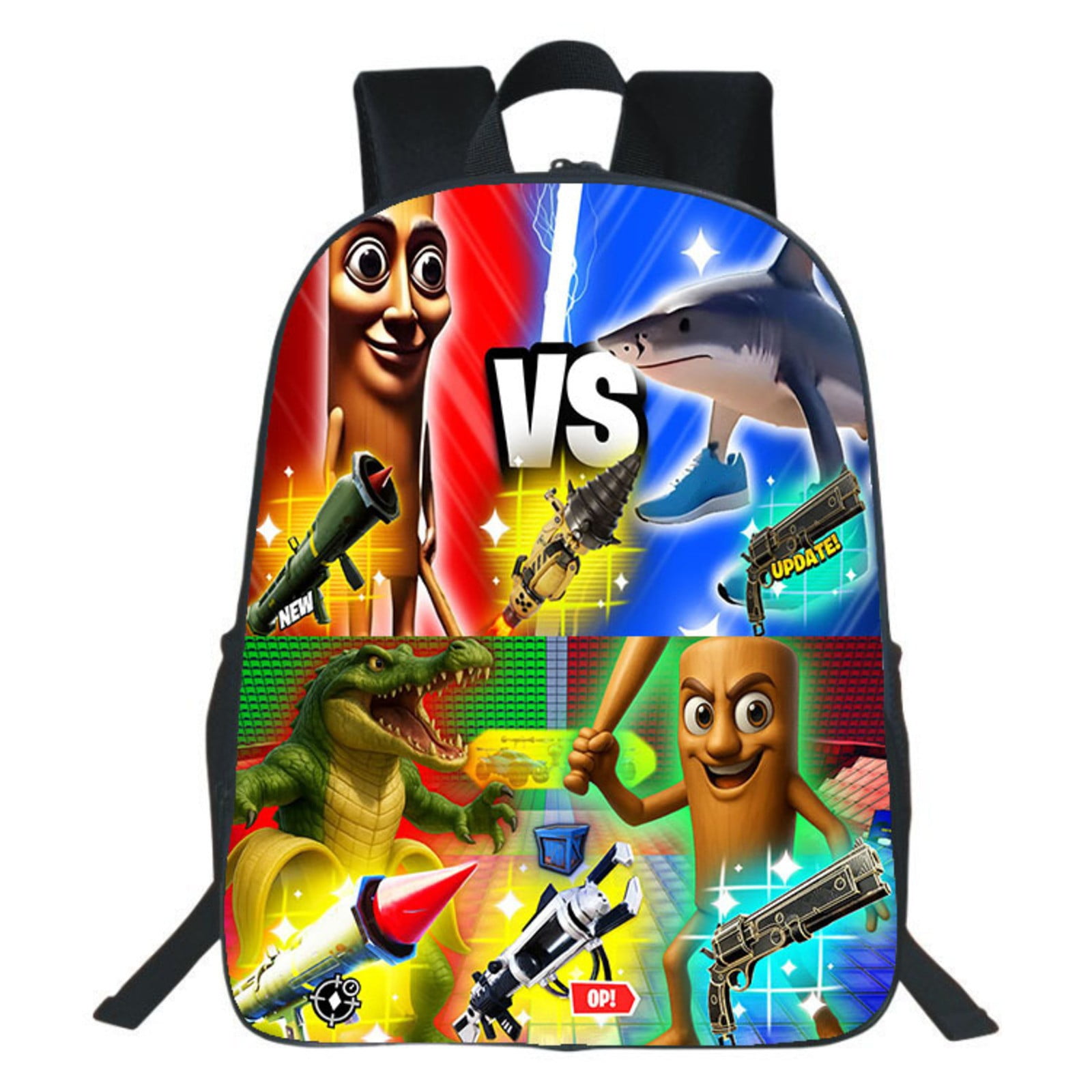 Jollup Italian Brainrot / AI Italian Animals Backpack School Shoulder ...