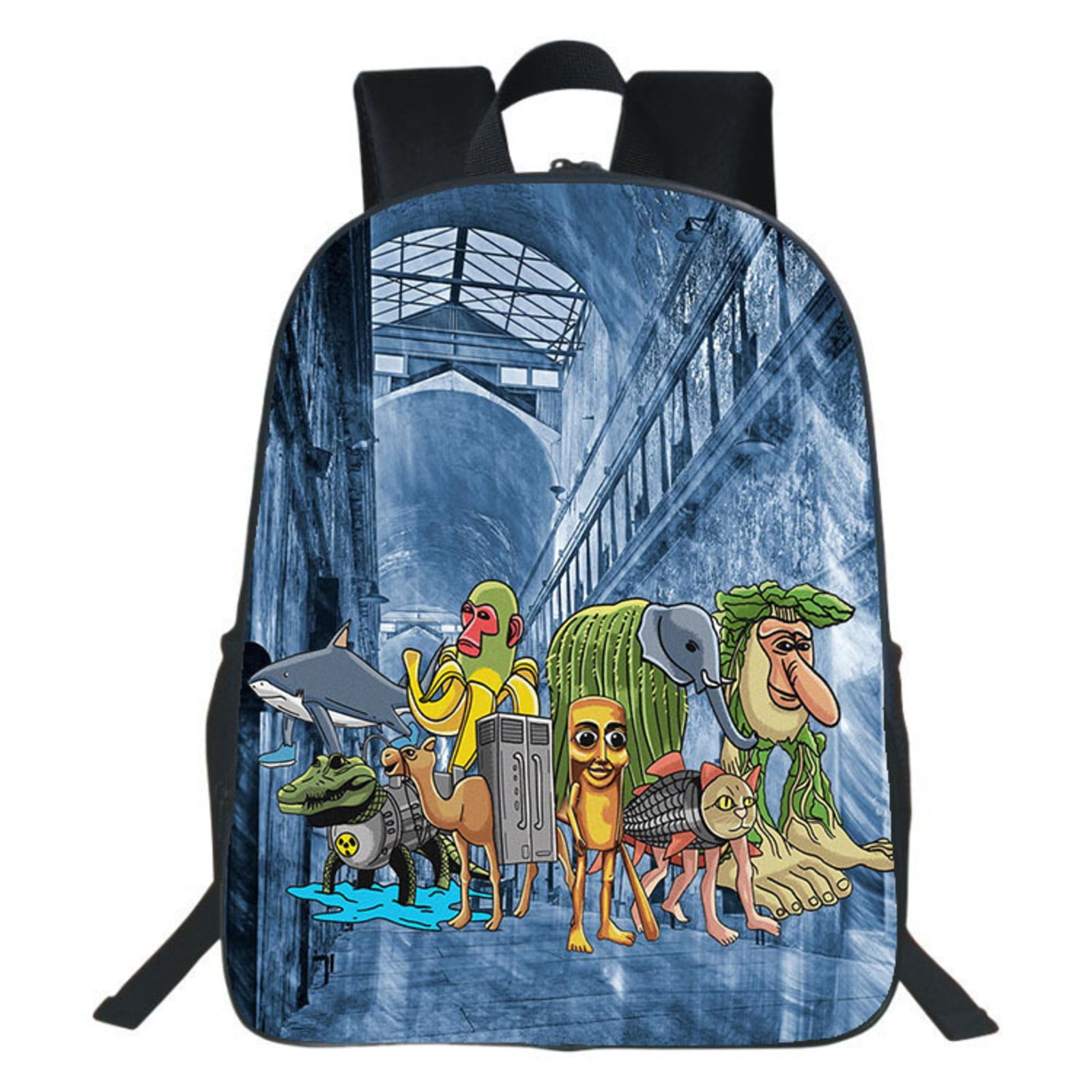 Jollup Italian Brainrot / AI Italian Animals Backpack School Shoulder ...