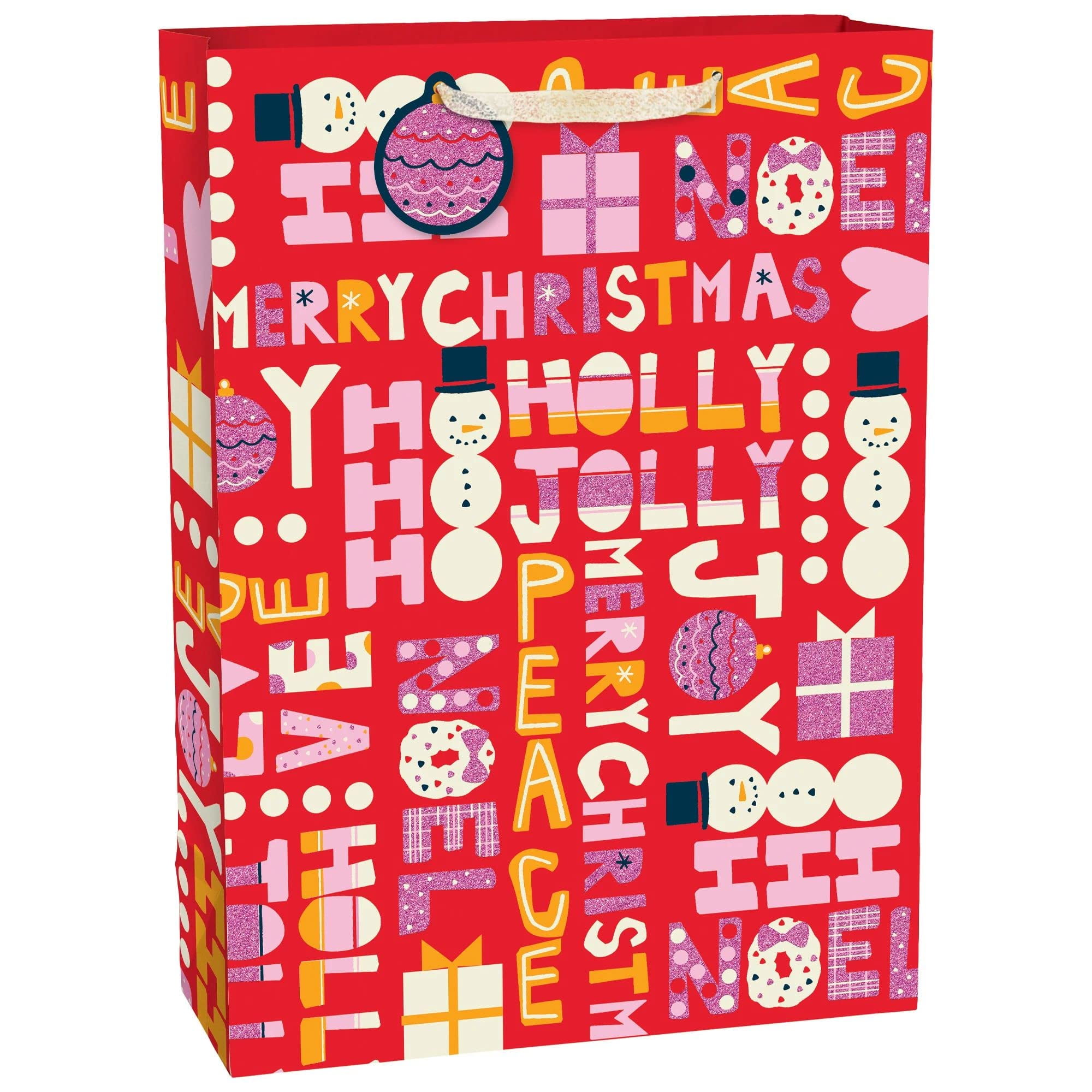 Jolly Christmas Jumbo Christmas Gift Bag - Walmart.com
