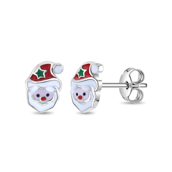 Jolly Christmas Santa Kids / Children / Girls Earrings Enamel ...