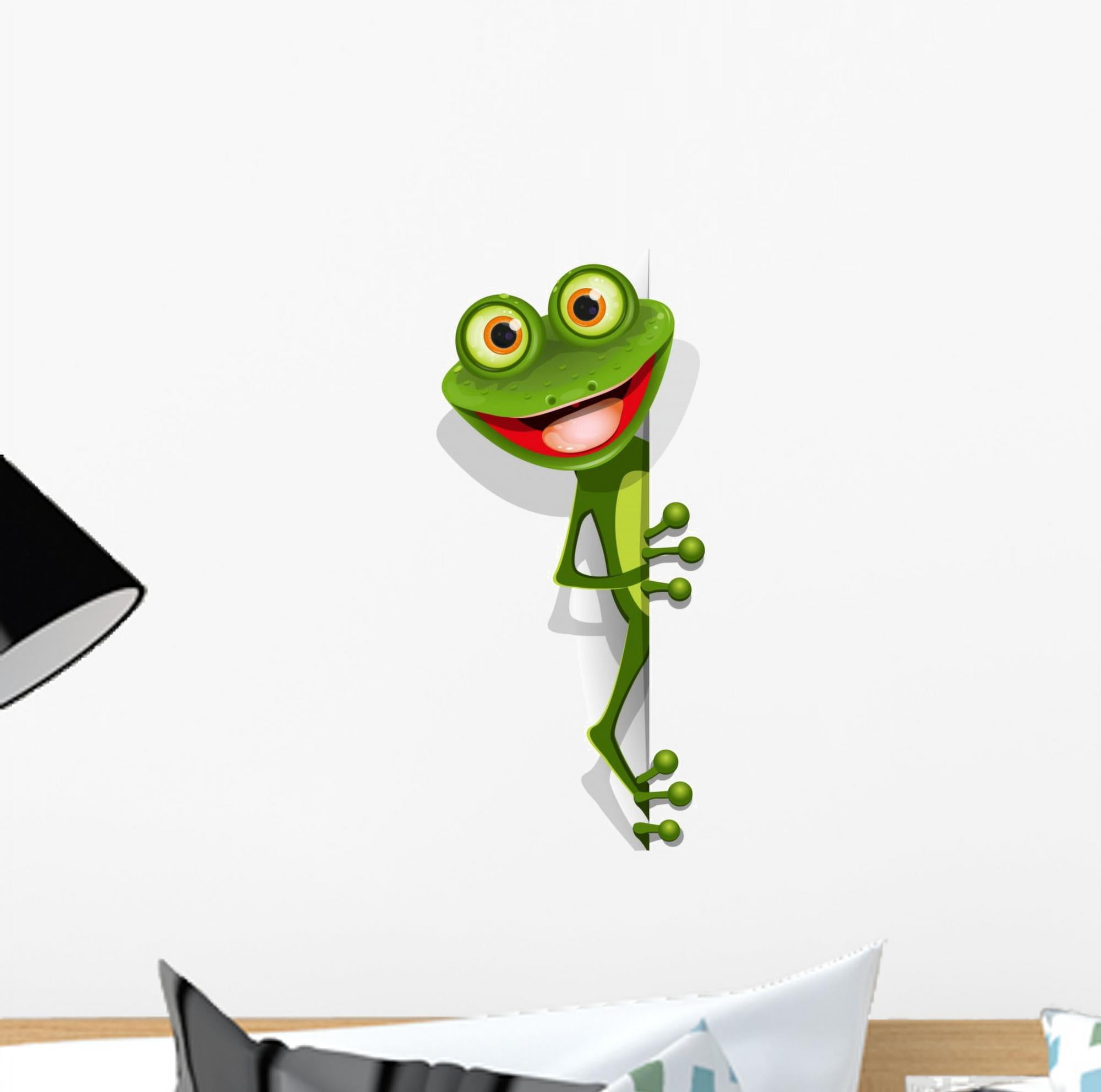 Jolly Green Frog Wall Decal by Wallmonkeys Peel and Stick Graphic (12 ...
