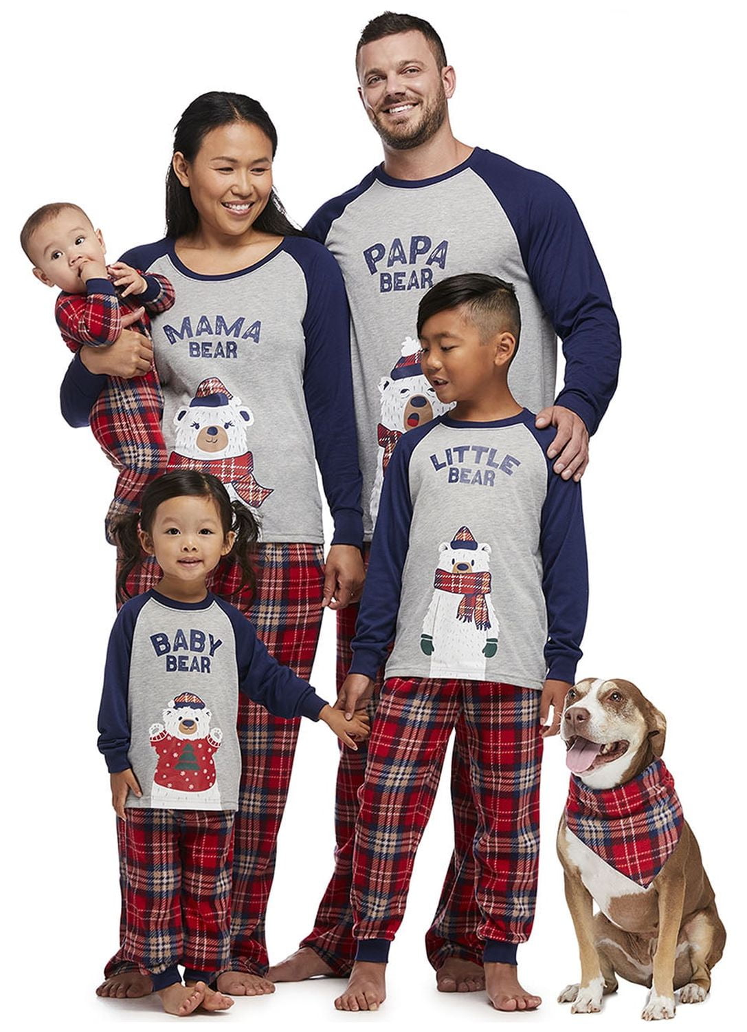 Jolly Jammies Plaid Bears Family Pajamas Set - Sizes S-2X - Walmart.com