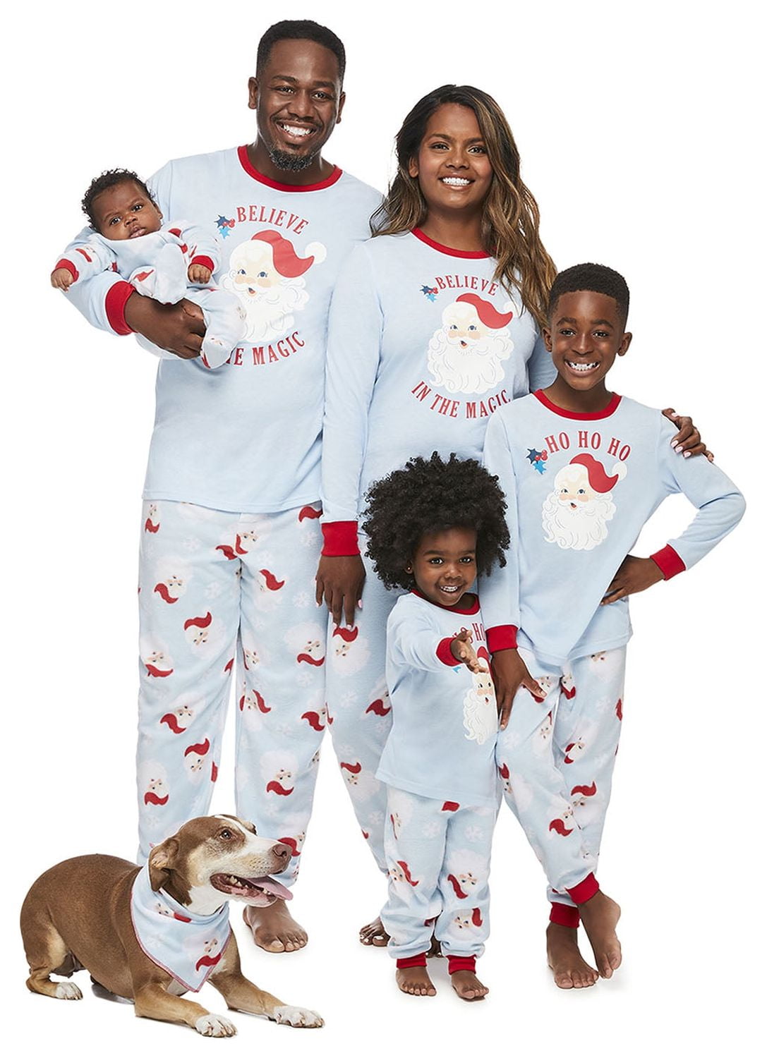 Jolly Jammies Men's Vintage Santa Holiday Matching Family Pajamas Set ...