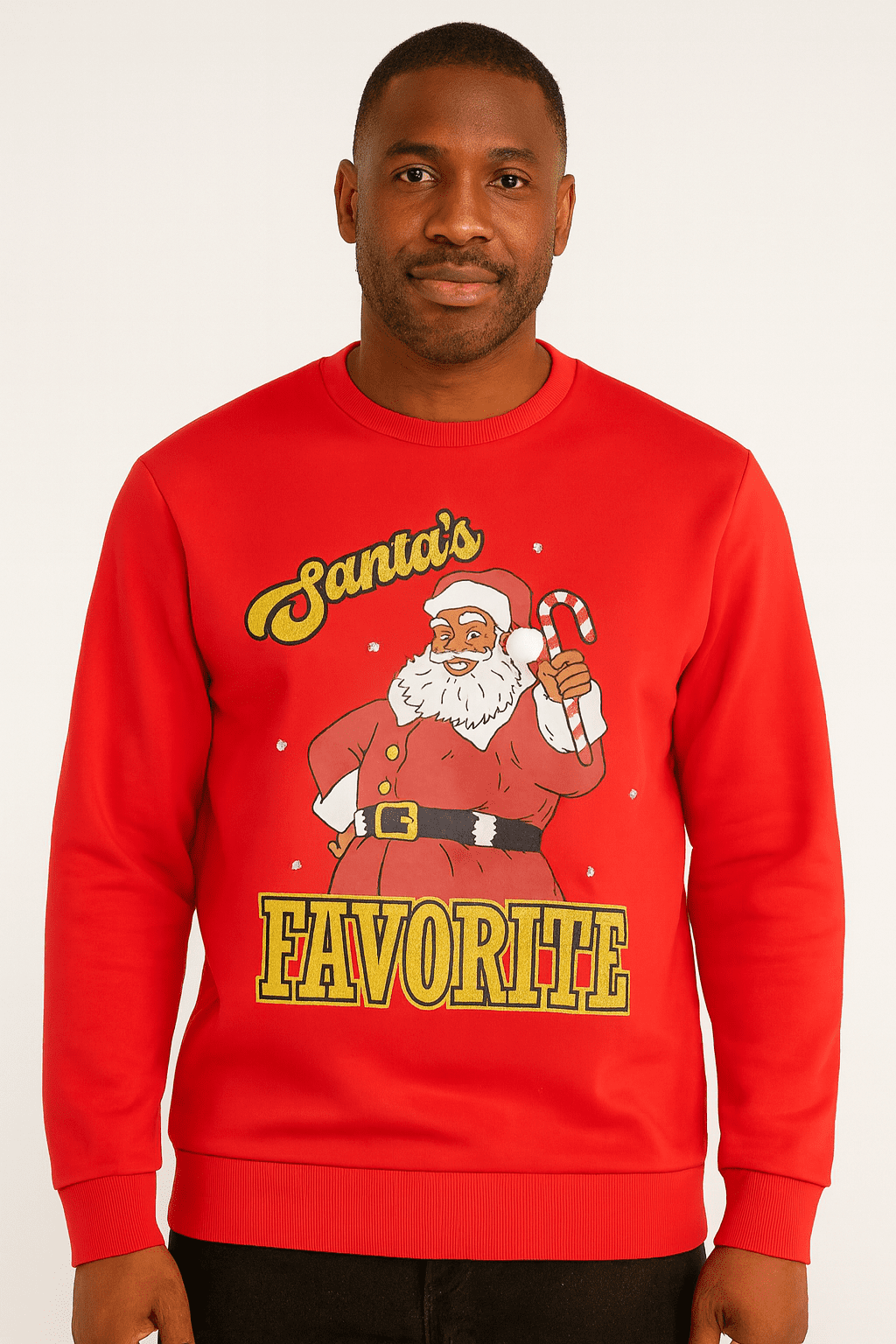 Mens & Big Men's Holiday Christmas Graphic Sweatshirt Santa's Favorite ...