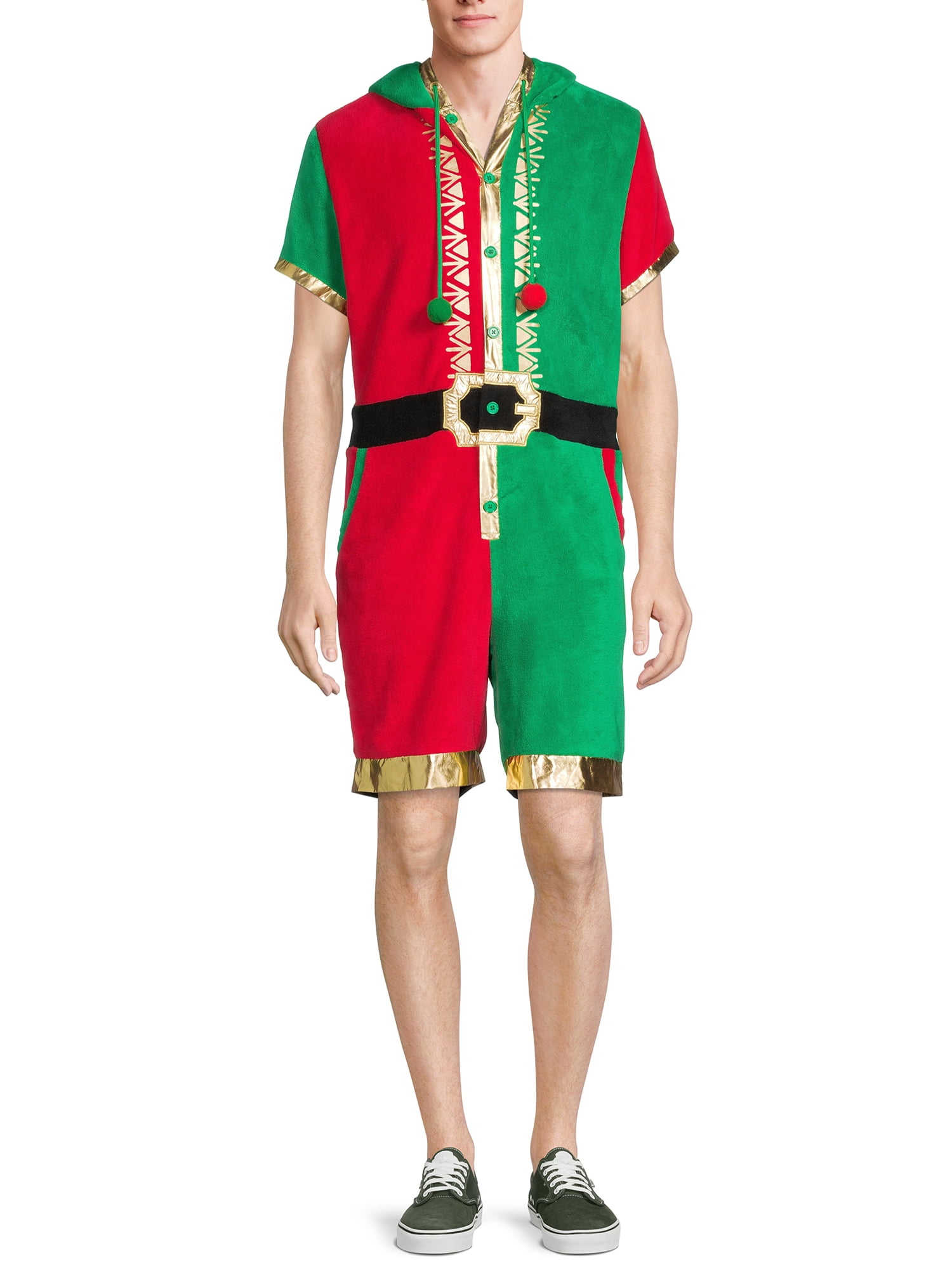 Jolly Knits Men's and Big Men's Hooded Holiday Romper - Walmart.com