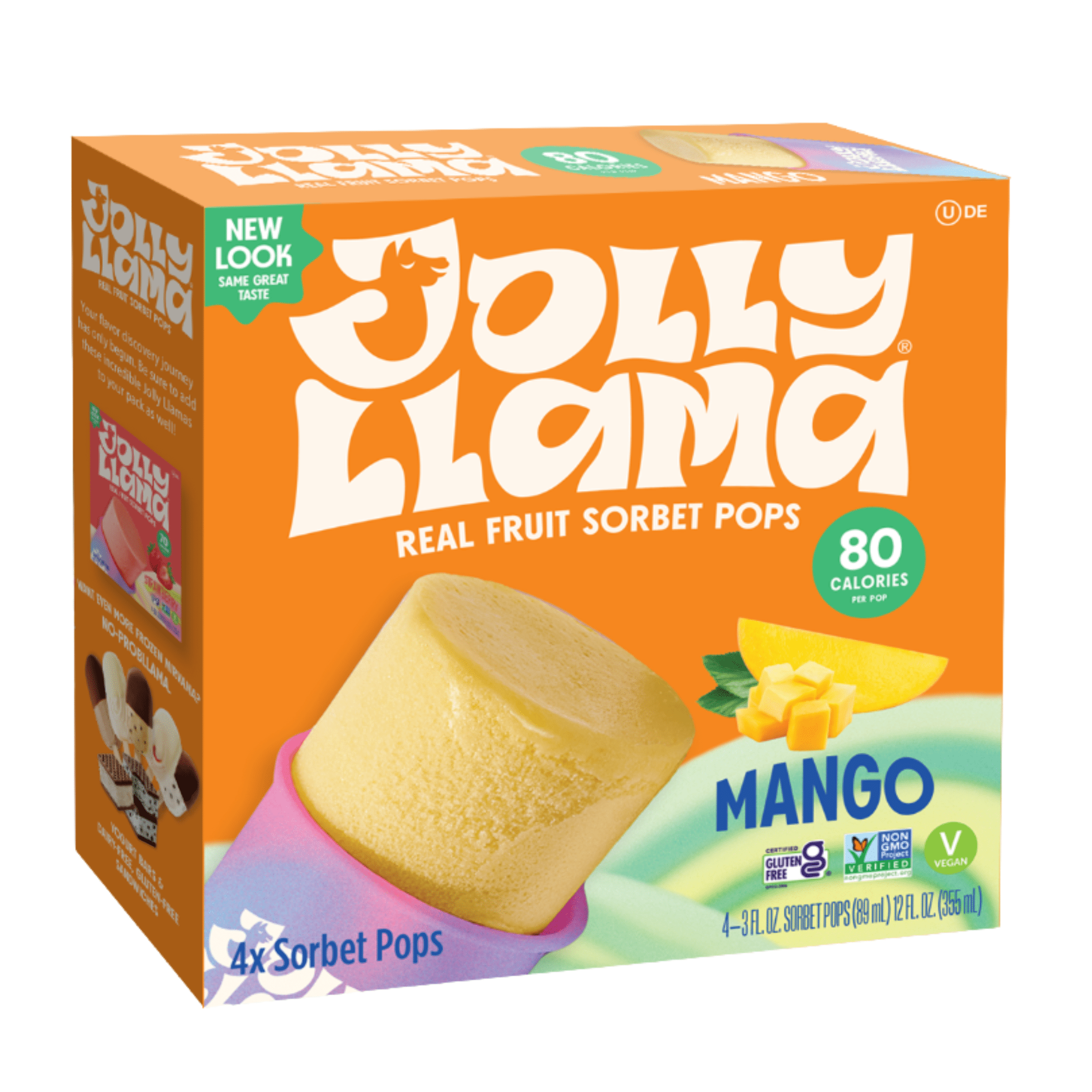 Jolly Llama, Mango Sorbet Pops, 3 fl oz, 4 Count - Walmart.com