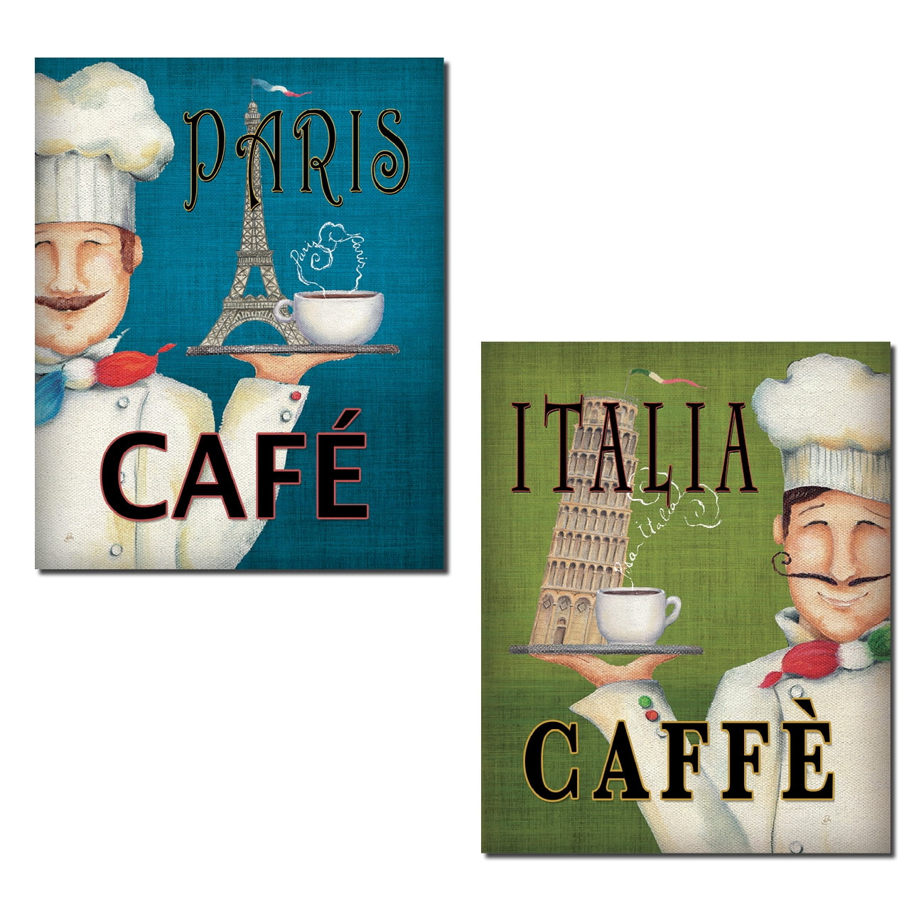 Jolly Paris and Italia Cafe Chefs by Daphne Brissonnet; Kitchen Decor ...
