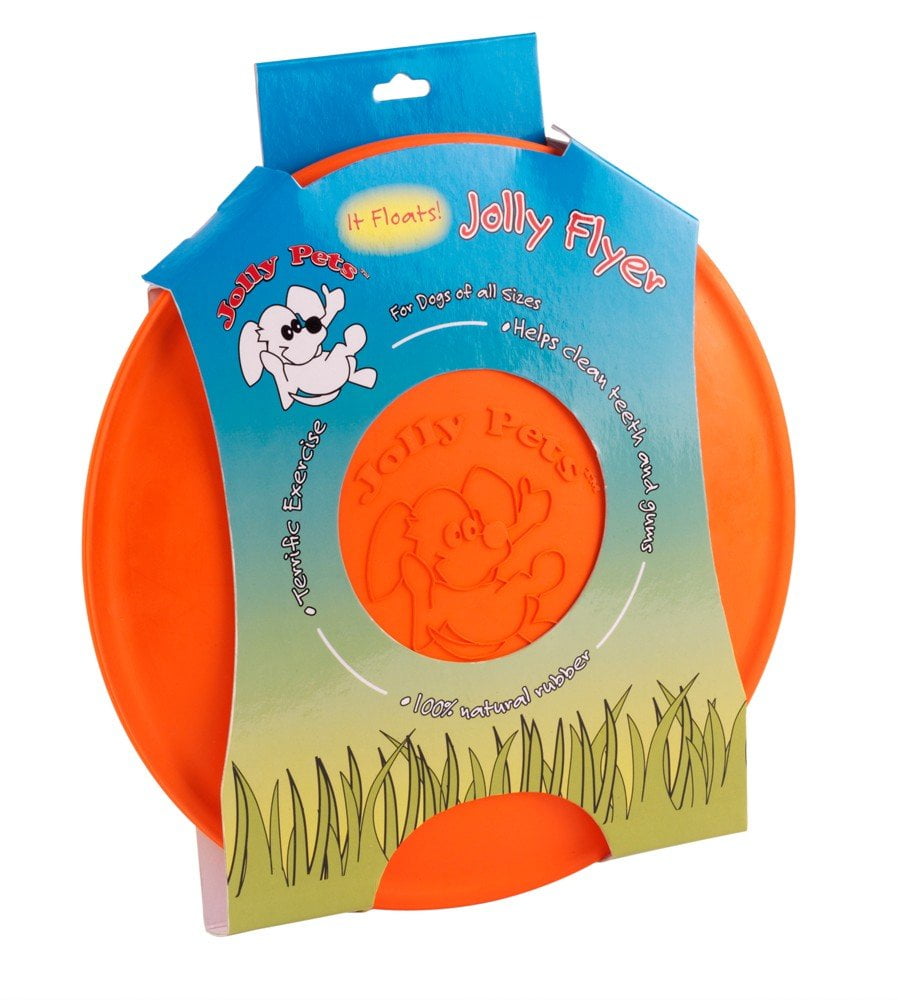 Jolly Pets Jolly Flyer Floating Flying Dog Toy, Orange, 7.5in, Frisbee ...