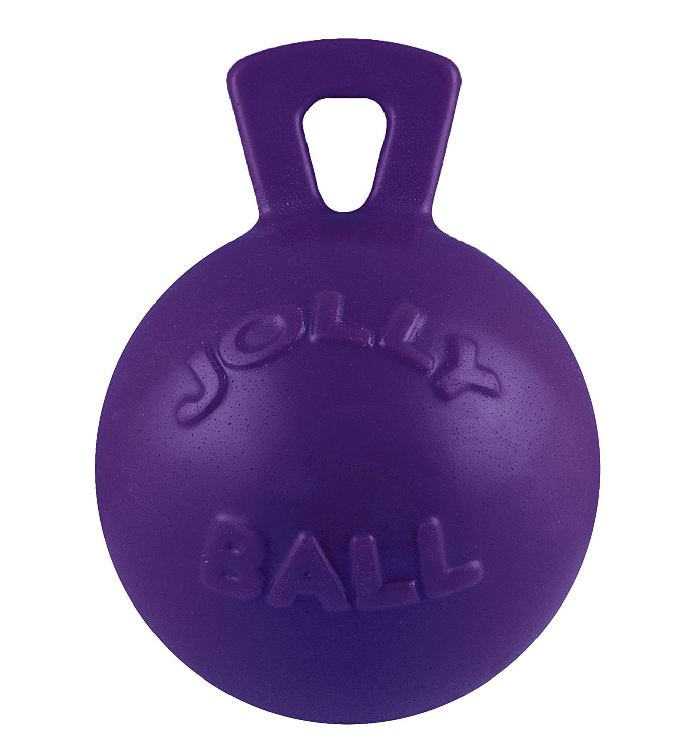 Jolly Pets Tug-N-Toss 10 inch Purple Rubber Ball with Handle Chew Toy ...