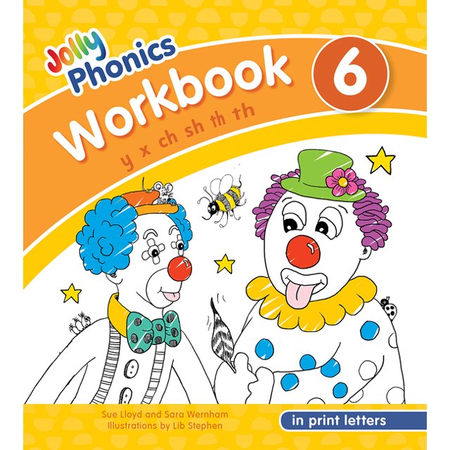 Jolly Phonics Workbooks, Set of 1-7: Jolly Phonics Workbook 6: In Print Letters (American ...