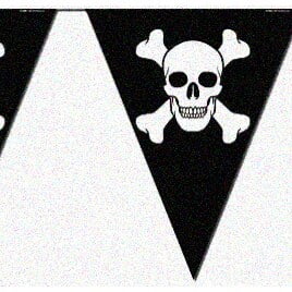 Jolly Pirate Pennant Banner - 10ft Nautical Party Decoration for Pirate ...
