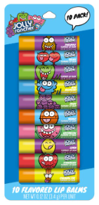 Jolly Rancher Assorted Lip Balm Set 10-Pack Flavored Moisturizing Lip ...