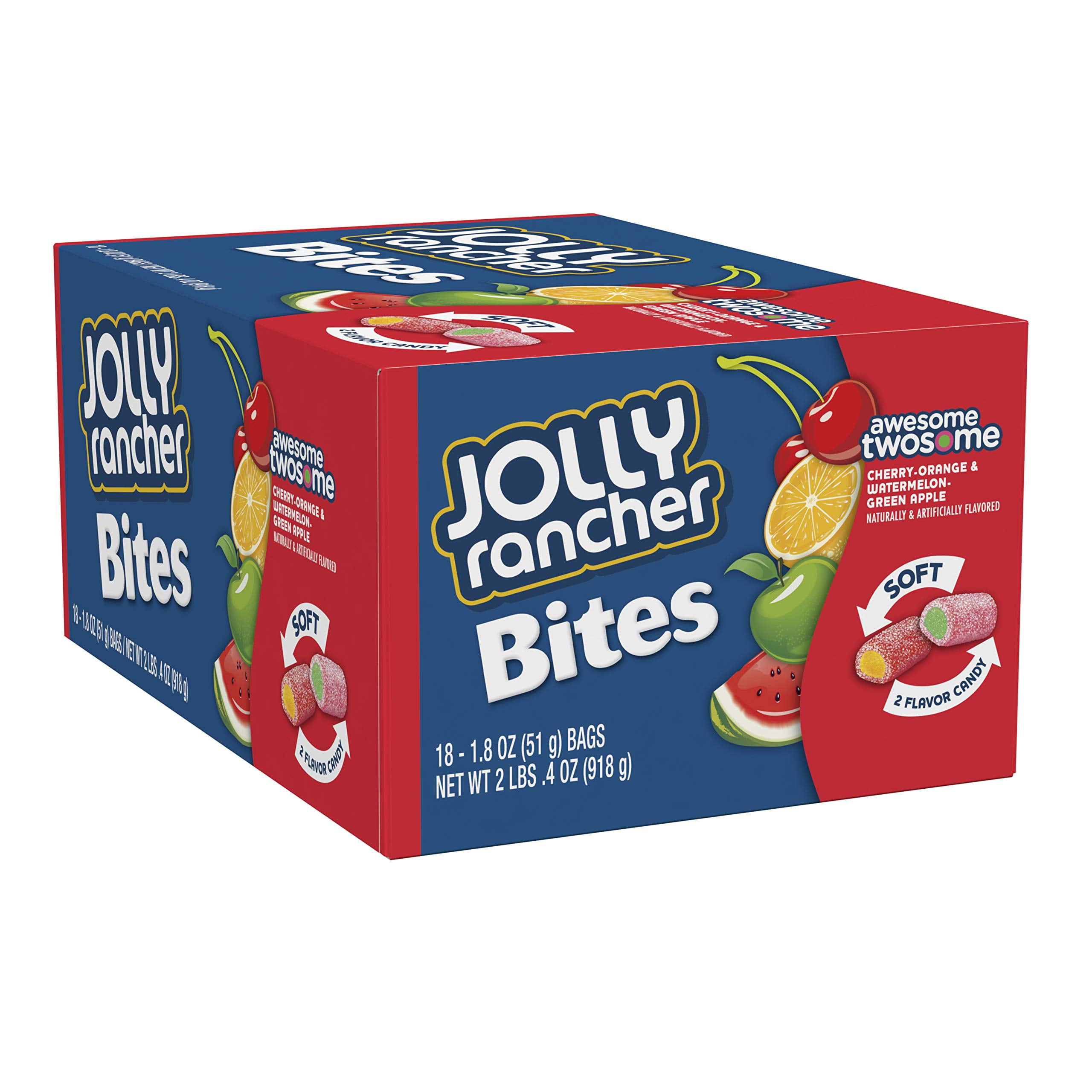 Jolly Rancher Bites Awesome Twosome 2-In-1 Fruit Flavored Candy Bags, 1 ...