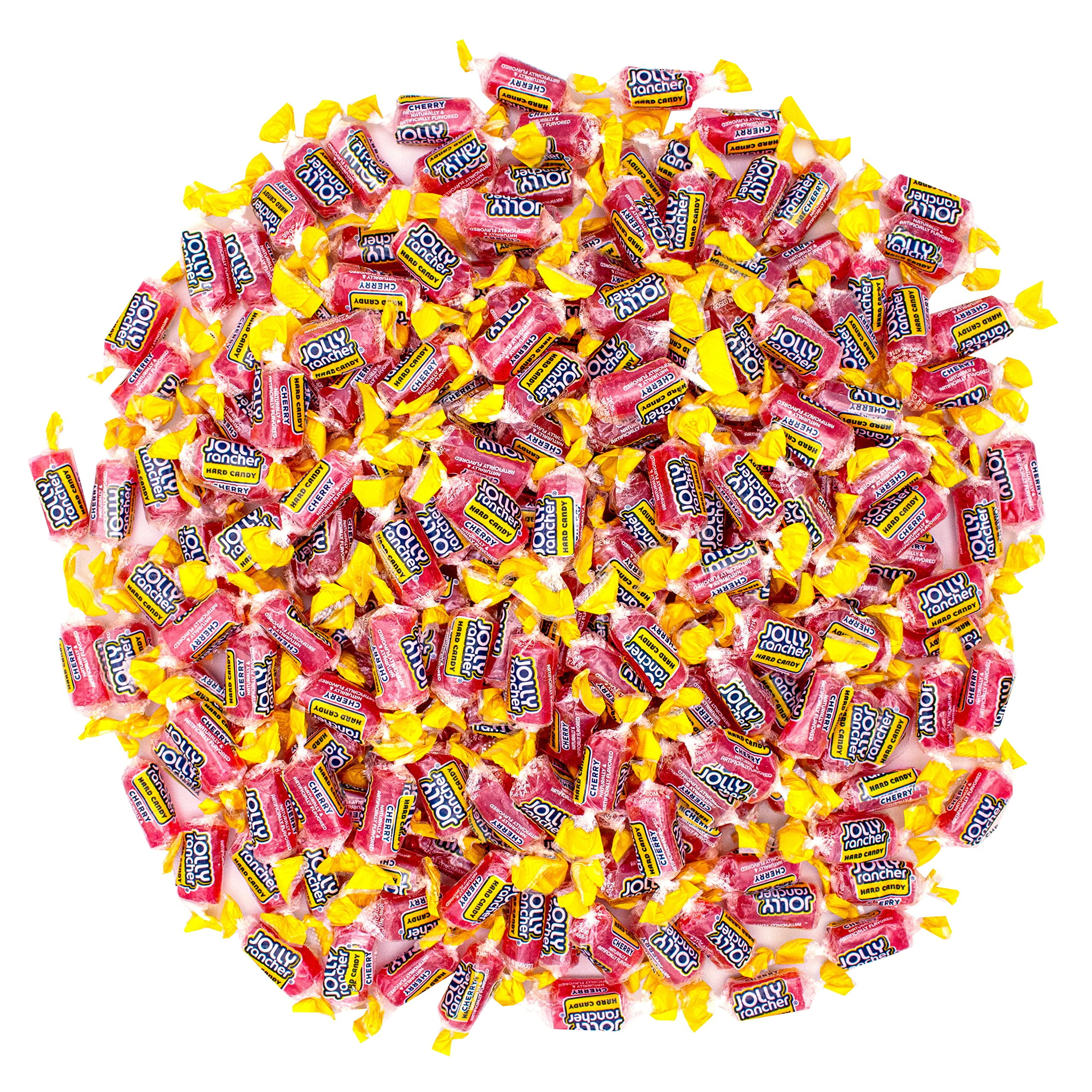 Jolly Rancher Cherry Hard Candy, Individually Wrapped, Bulk Candy Bag ...