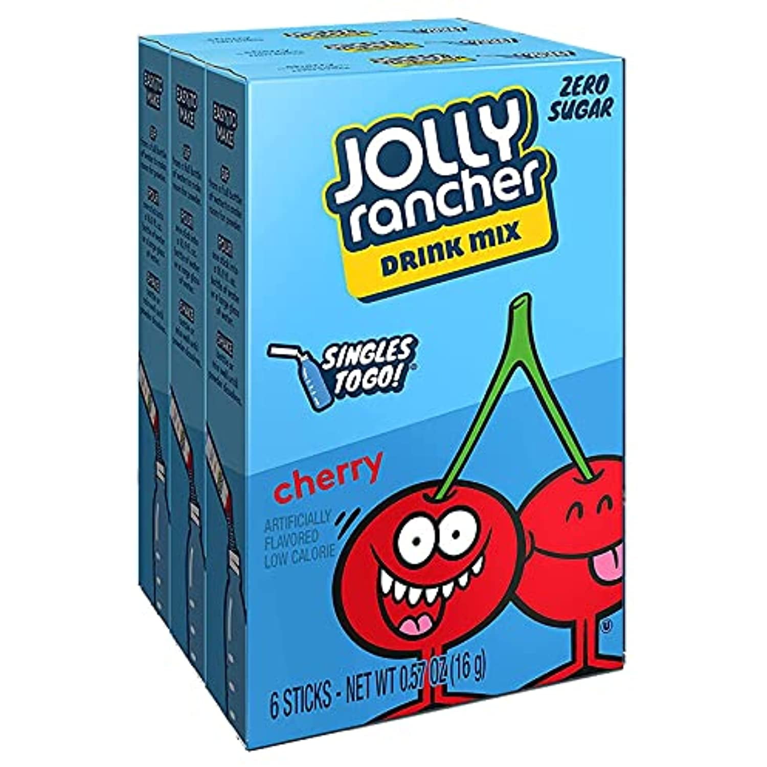 Jolly Rancher Cherry Flavored Water Pack Powder, Singles to Go - 3 ...