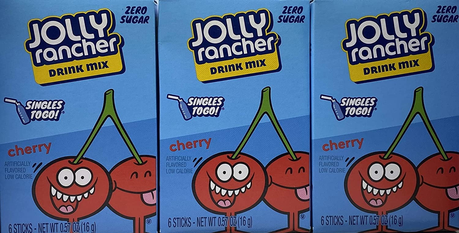 Jolly Rancher Cherry Singles To Go Drink Mix 0.57 oz Pack of 3 ...