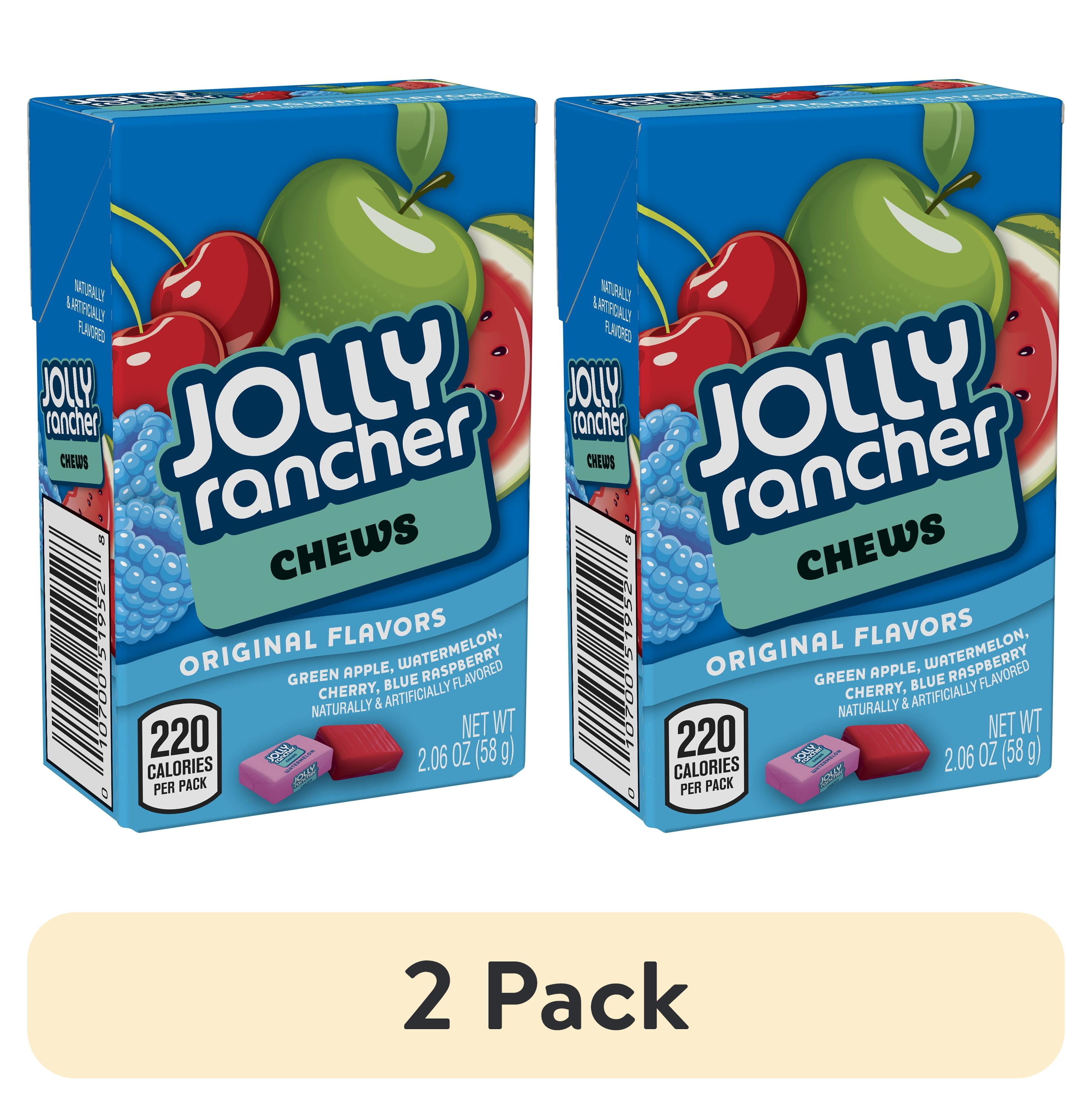 (2 pack) Jolly Rancher Chews Assorted Fruit Flavored Candy, Box 2.06 oz ...