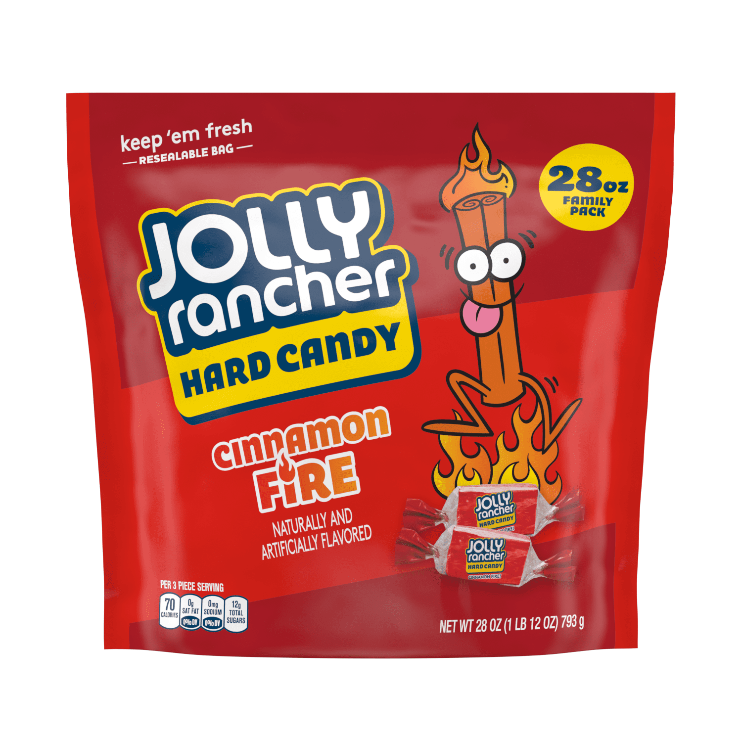 Jolly Rancher, Cinnamon Fire Flavor Hard Candy Stand Up Bag, 28 Oz ...