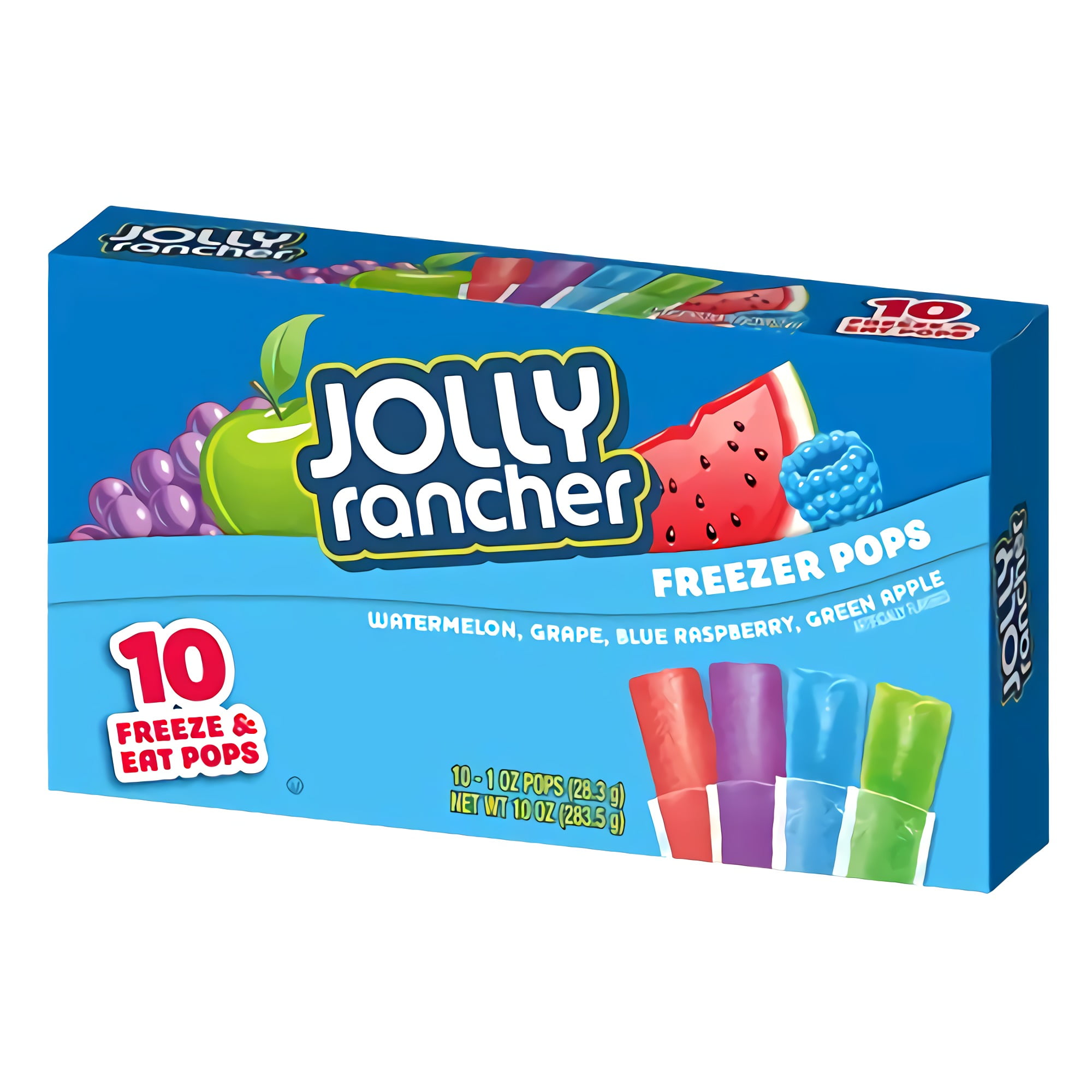 Jolly Rancher Freezer Pops, 1 oz 10 Count, 10 oz Box - Walmart.com