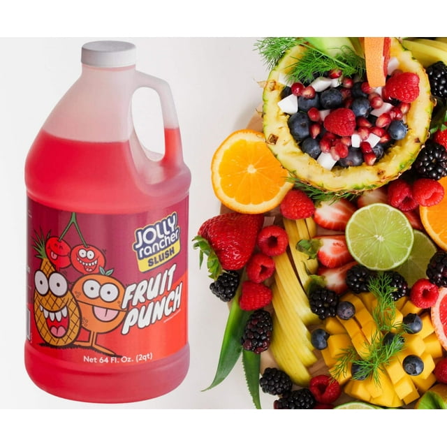Jolly Rancher Fruit Punch Slushy Syrup 5:1 Concentrate-64 oz - Walmart.com