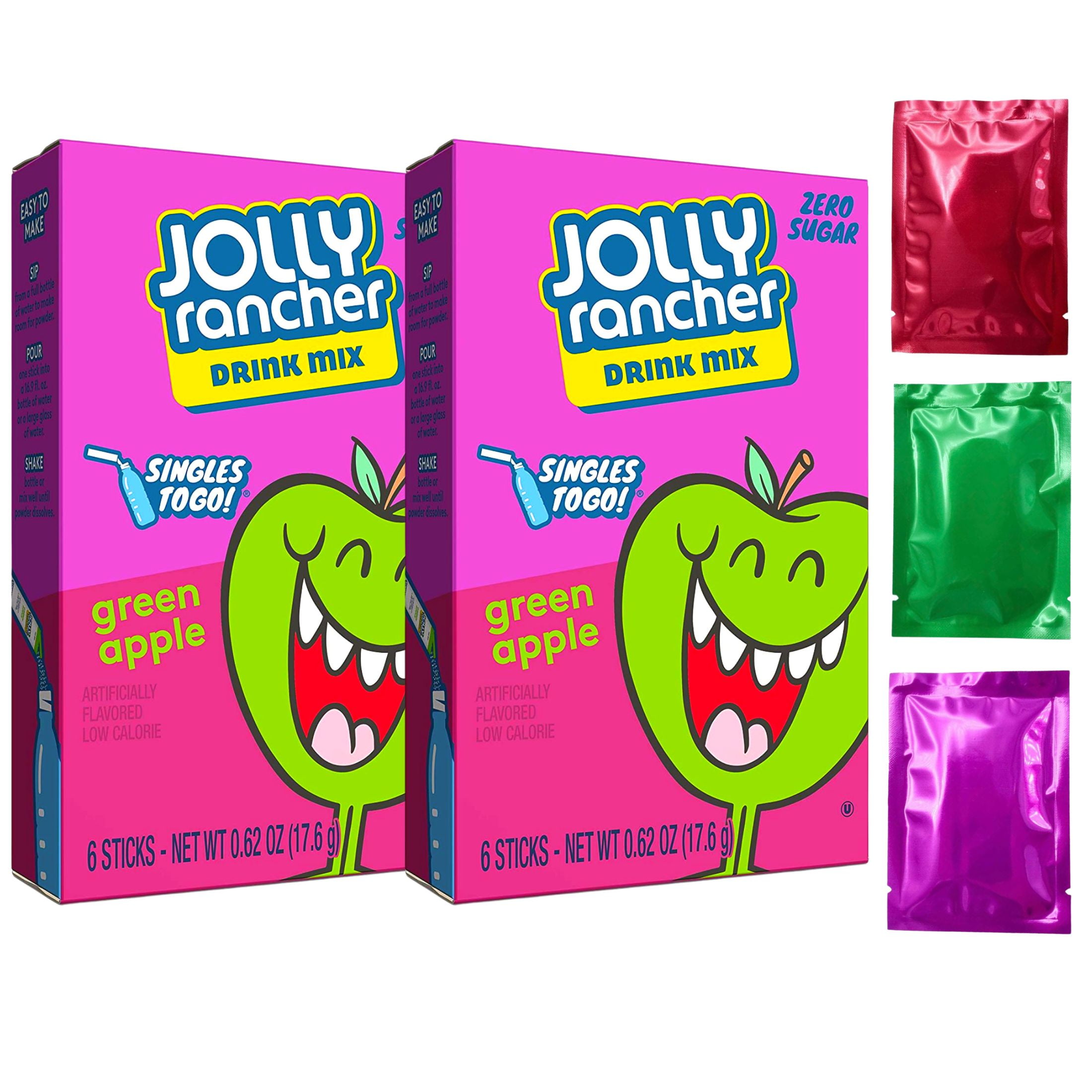 Jolly Rancher Green Apple Singles To Go Water Drink Mix, Sugar-Free Non ...