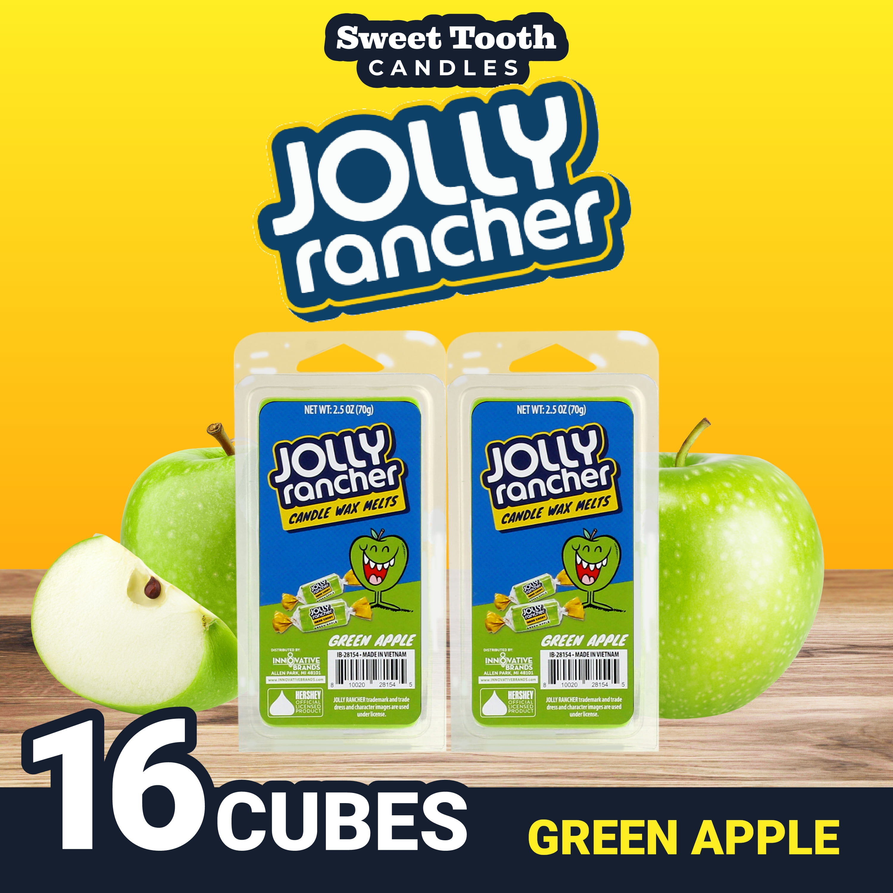 Jolly Rancher Green Apple Wax Melts Cubes - 16 Pack of Wax Warmer Cubes ...