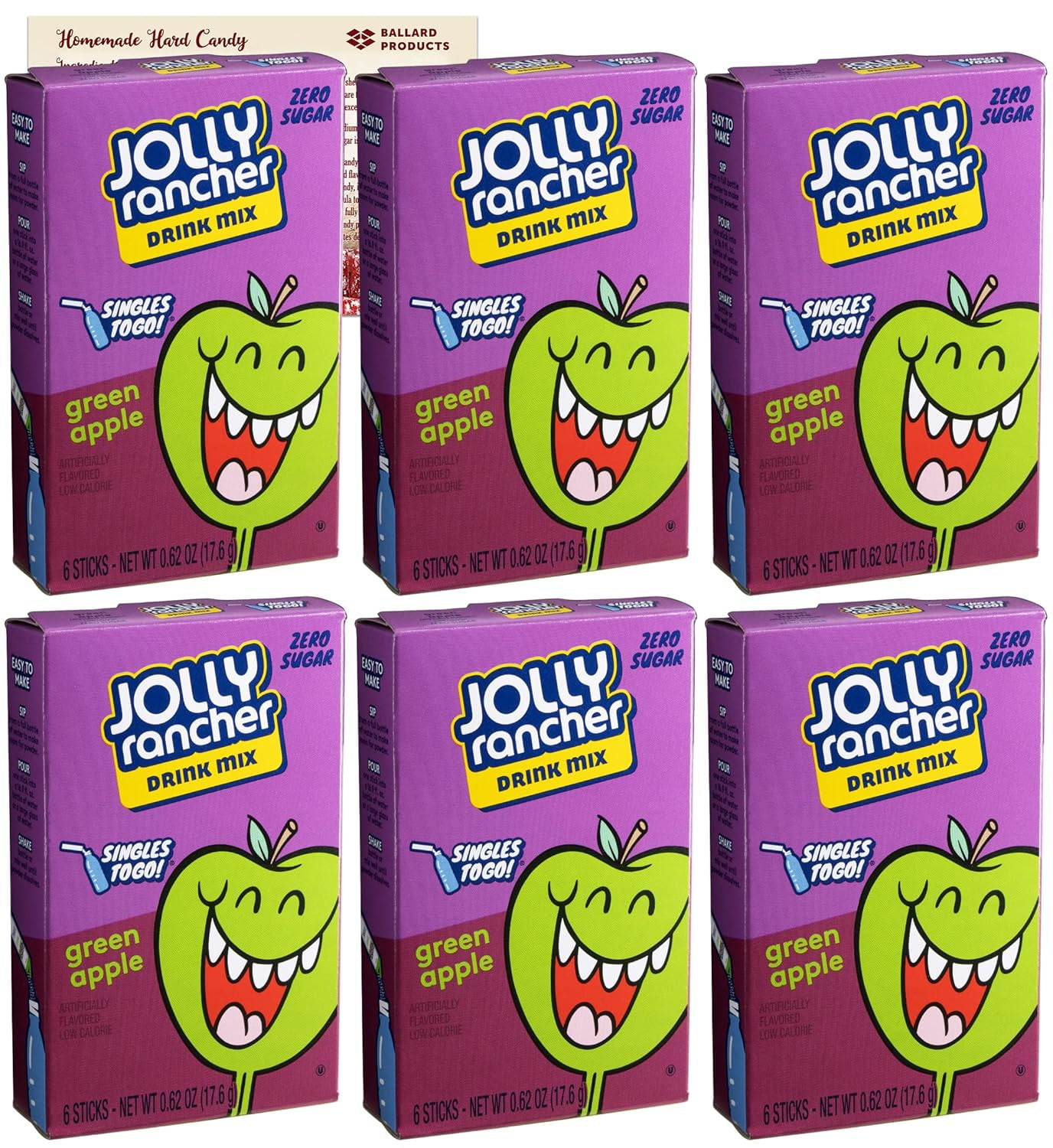 Jolly Rancher Green Singles To Go Powdered Drink Mix | 6 Boxes - 36 ...