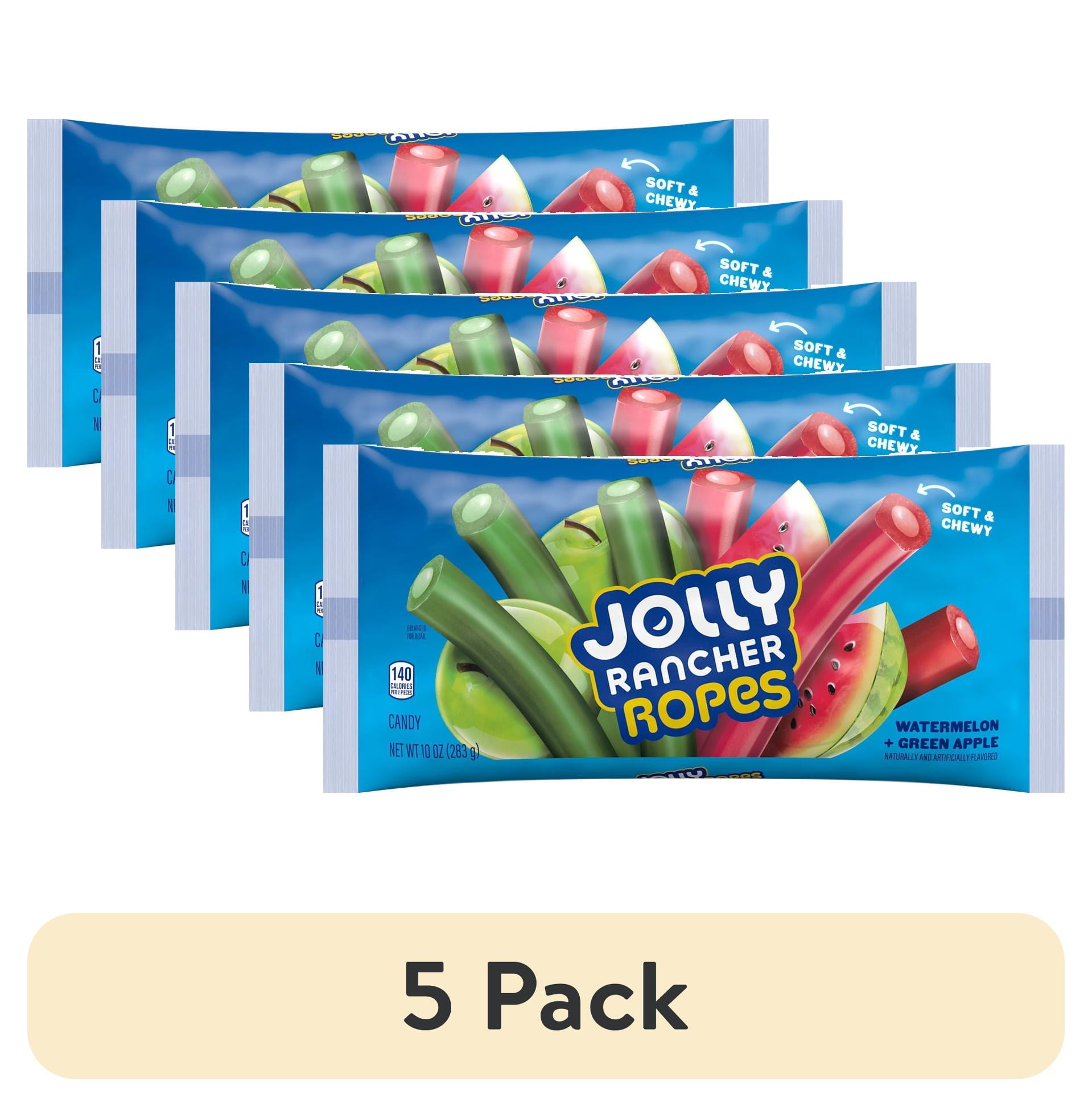(5 pack) Jolly Rancher Ropes Watermelon and Green Apple Flavored Candy ...