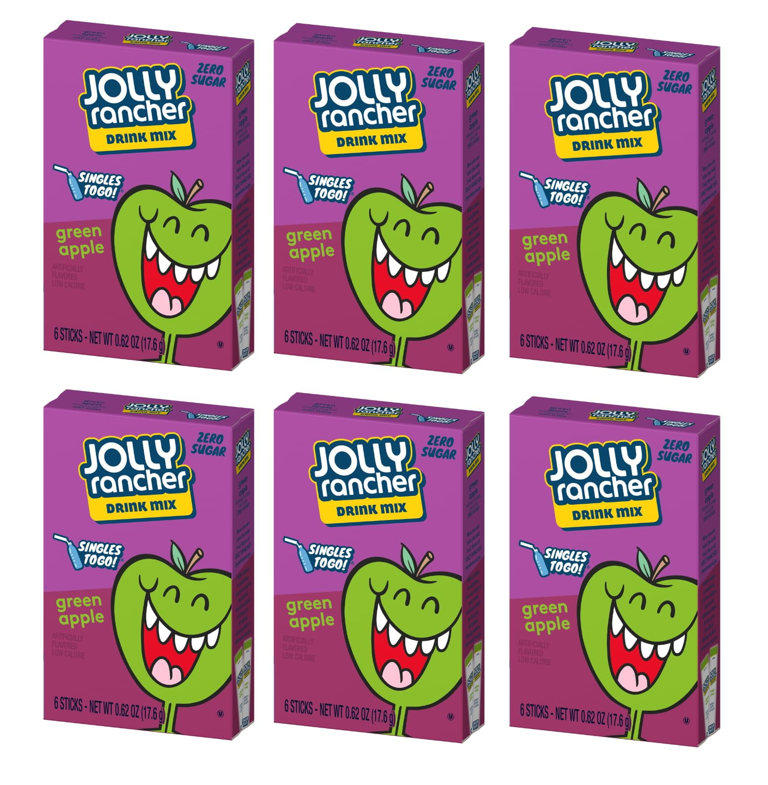 Jolly Rancher Singles To Go 6 Pack (Green Apple) - Walmart.com
