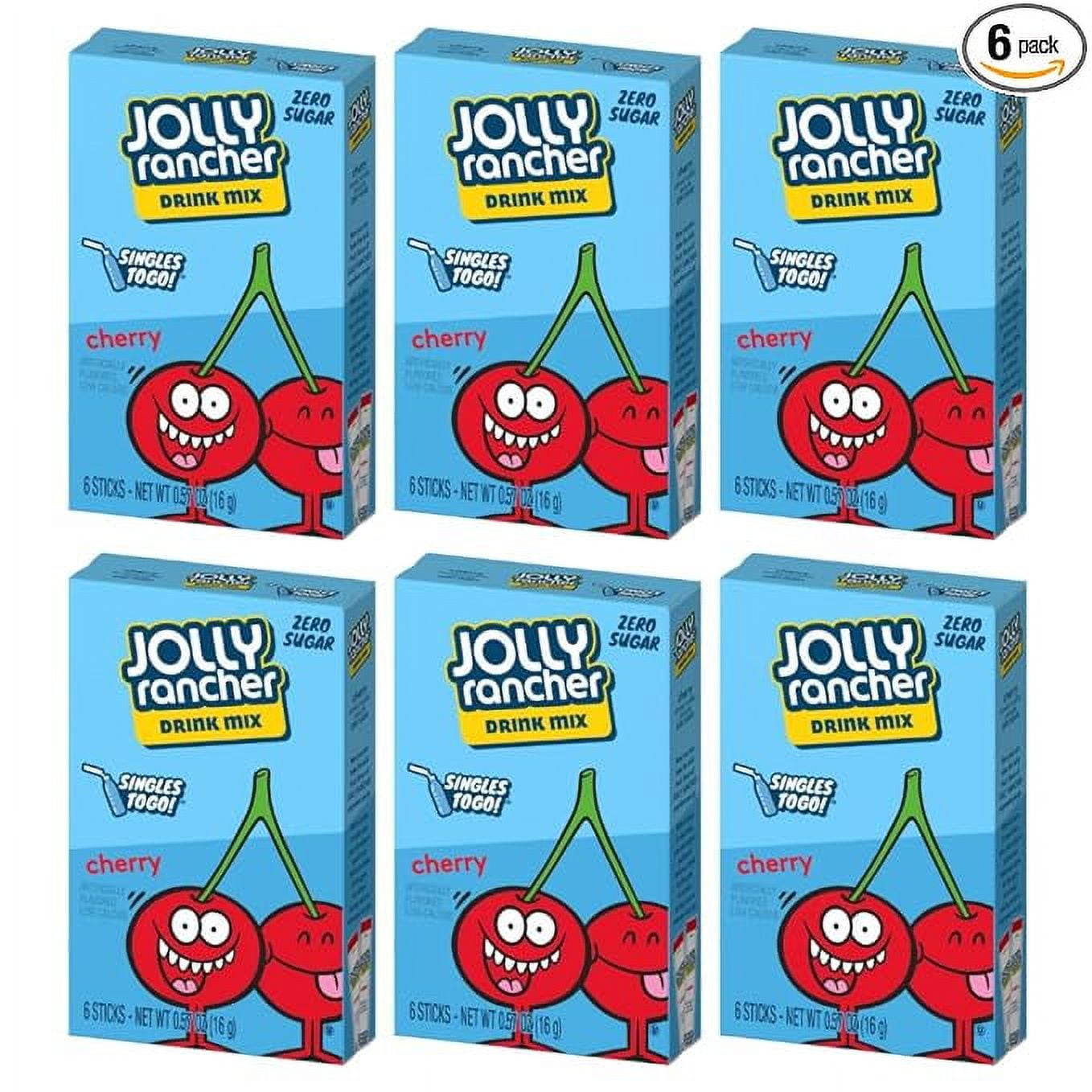 Jolly Rancher Singles-To-Go Sugar Free Drink Mix, Cherry, 6 CT (Pack of ...